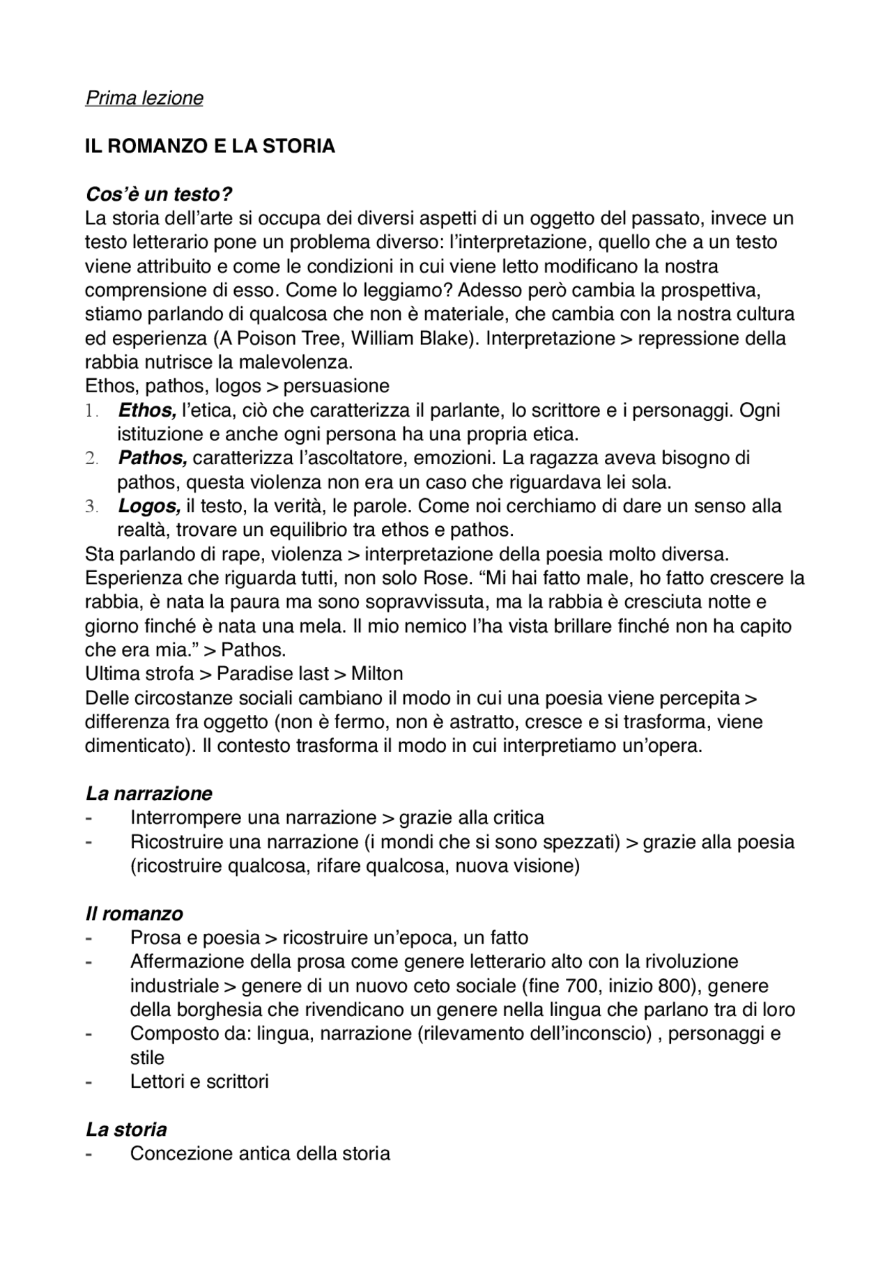 Letterature Comparate 1 Enrico Palandri Docsity