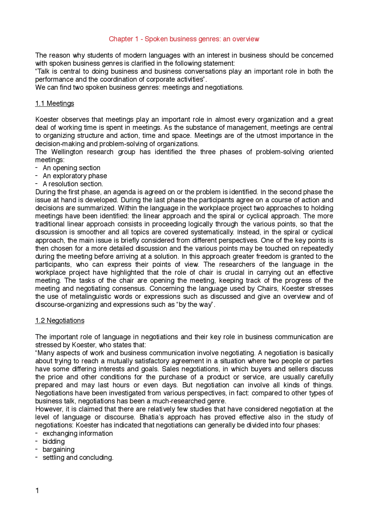Spoken And Written Communication At Work Docsity