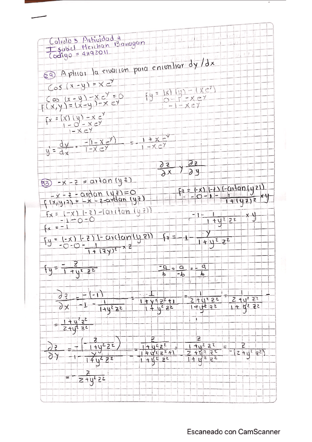 Calulo ejercisio de calulo 4 o5 - Docsity