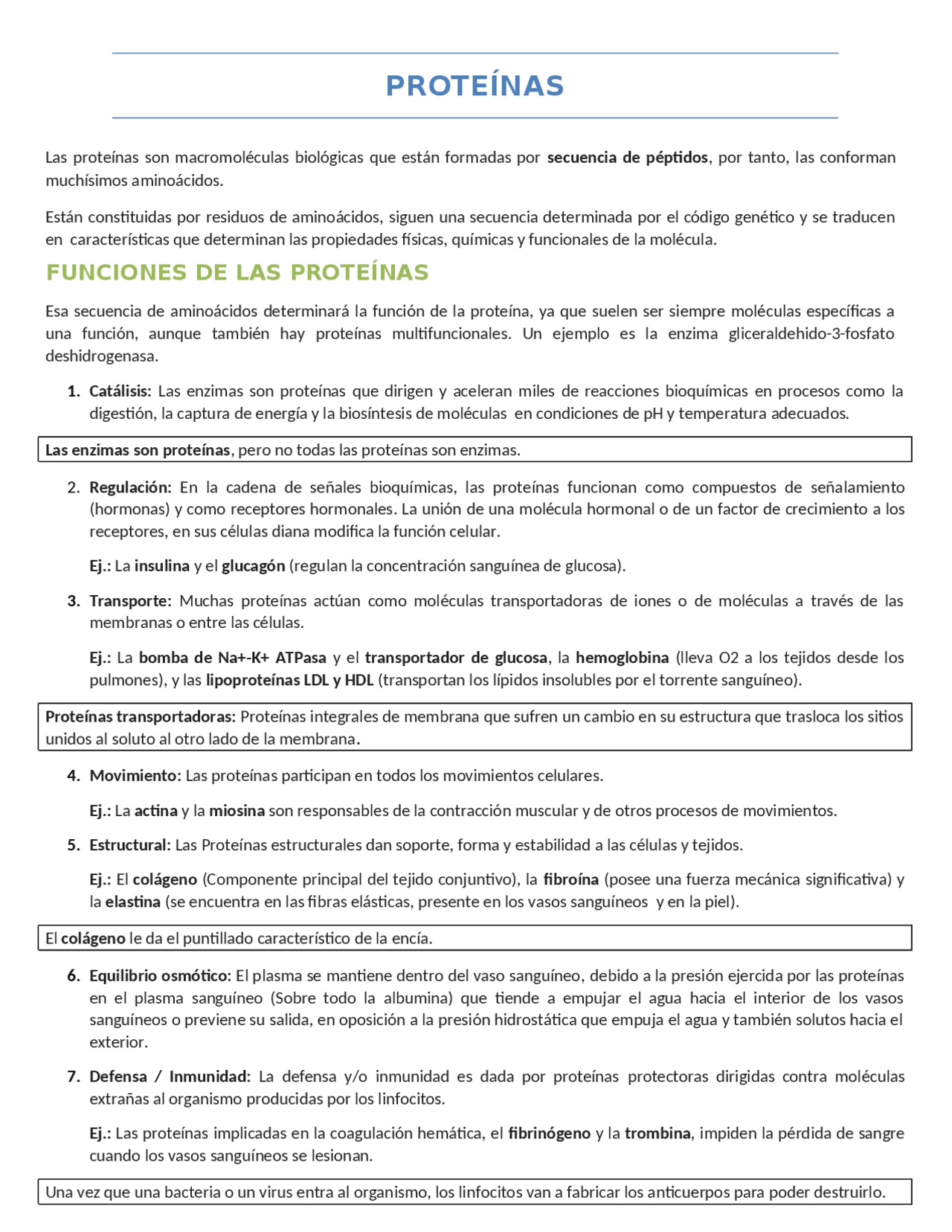 Proteinas Bioquimica Notes De Biochimie Docsity