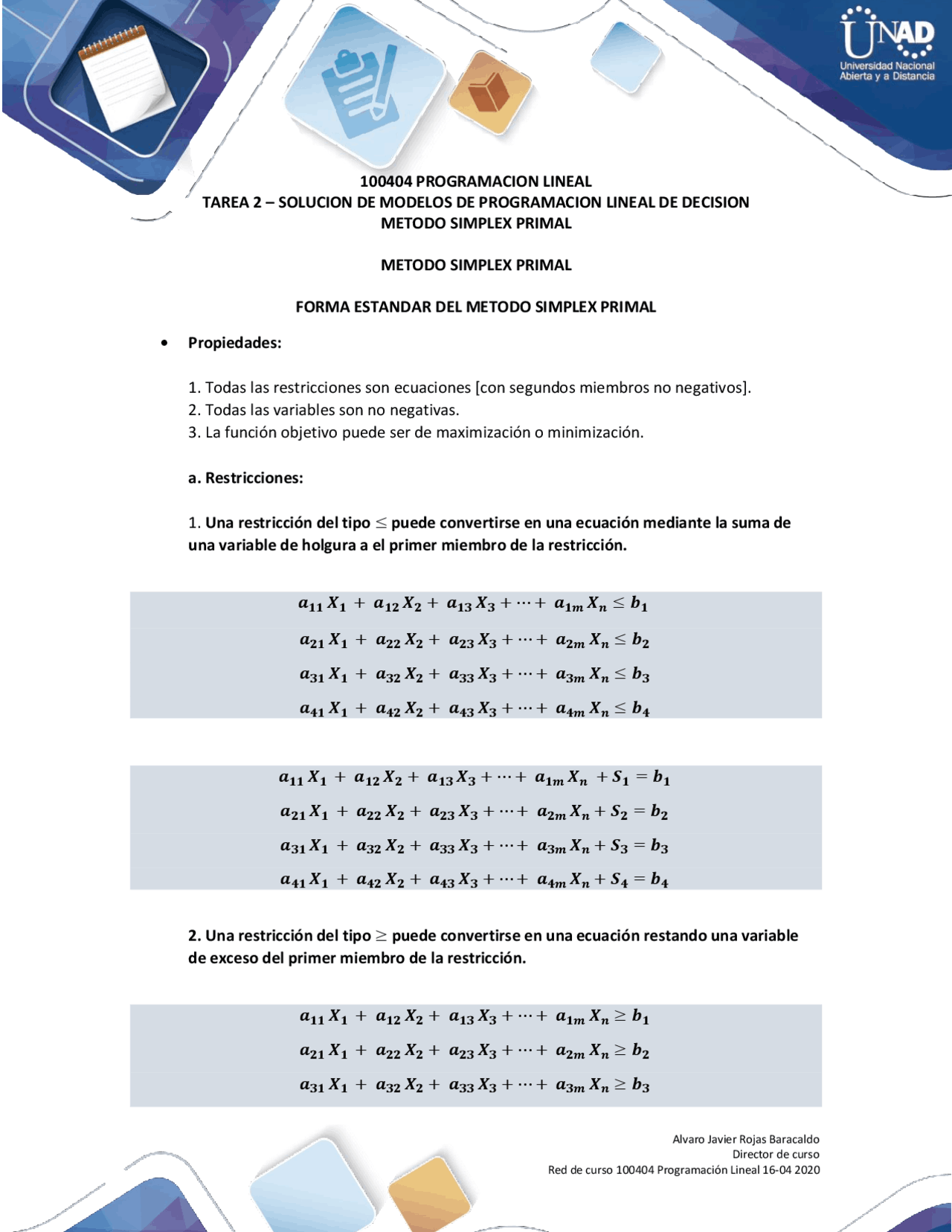 Metodo Simple Primax Ejercicios De Programación Lineal Docsity
