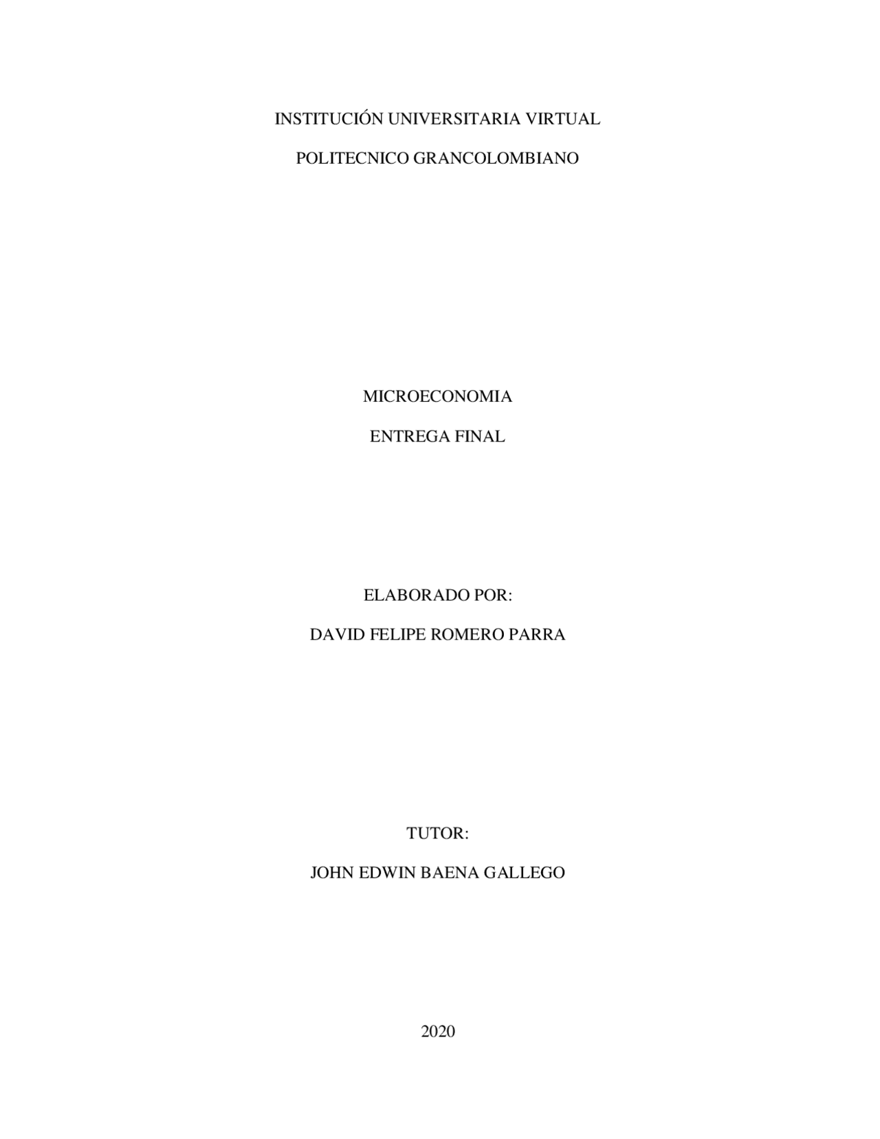 Examen Microeconomía Docsity
