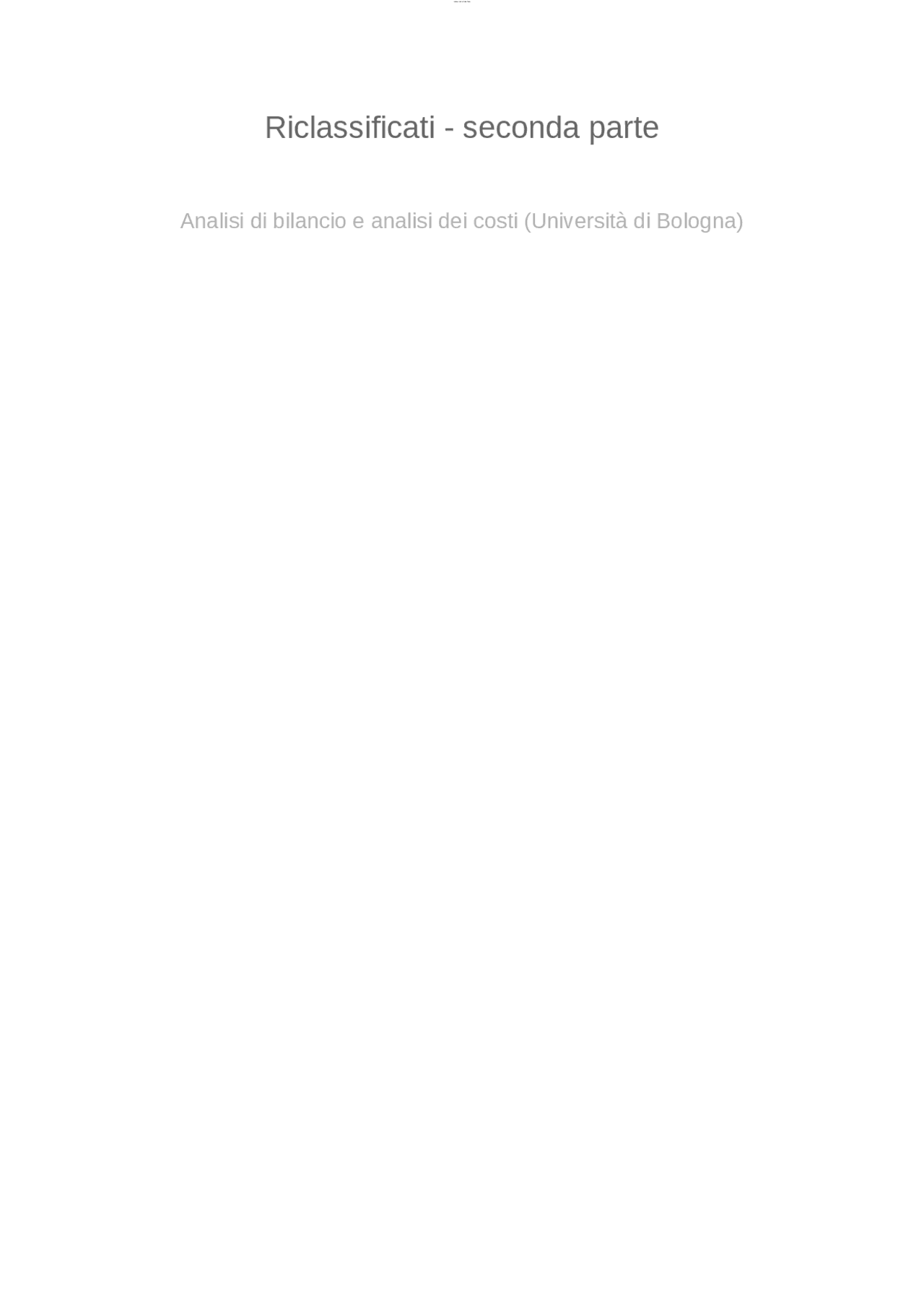 Analisi Di Bilancio Docsity