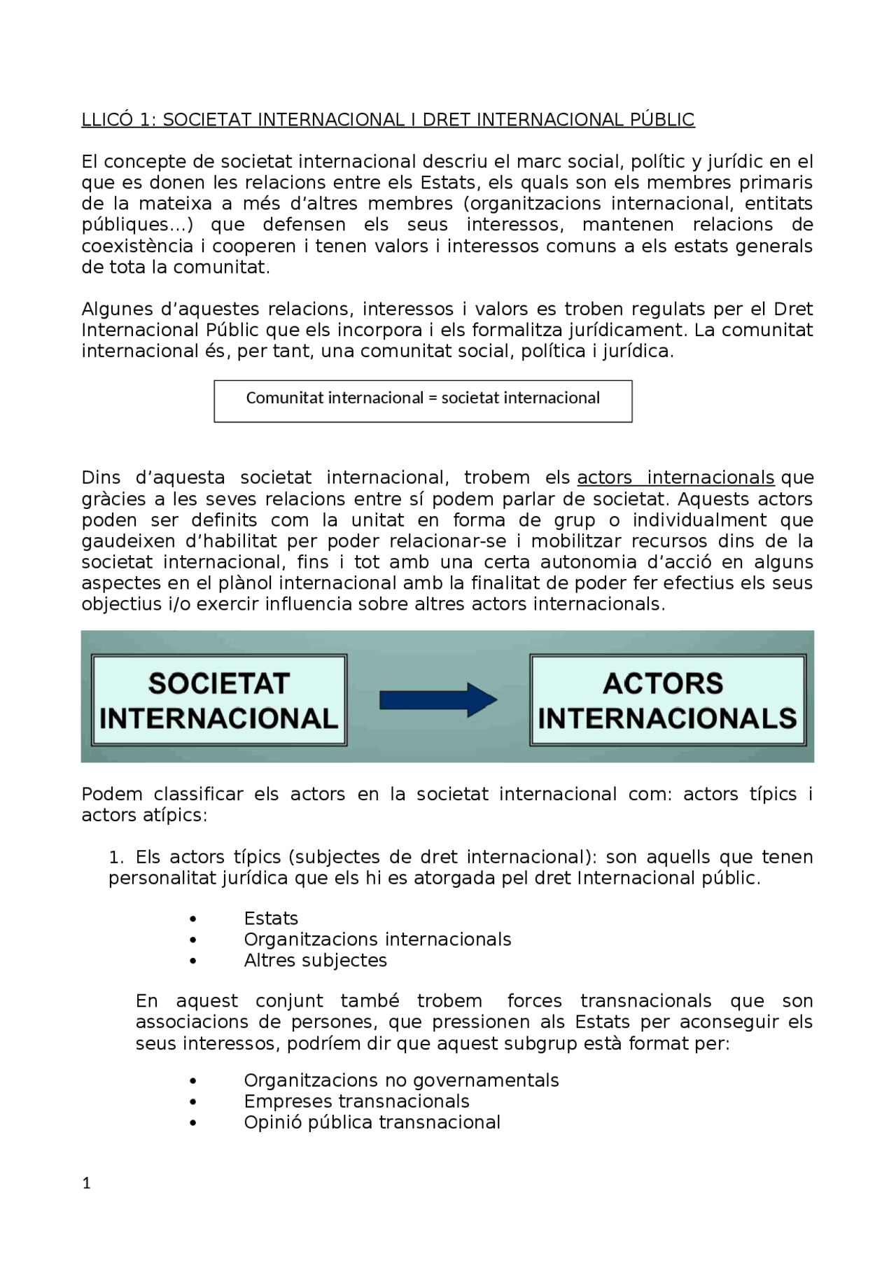 Apuntes Derecho Internacional Docsity