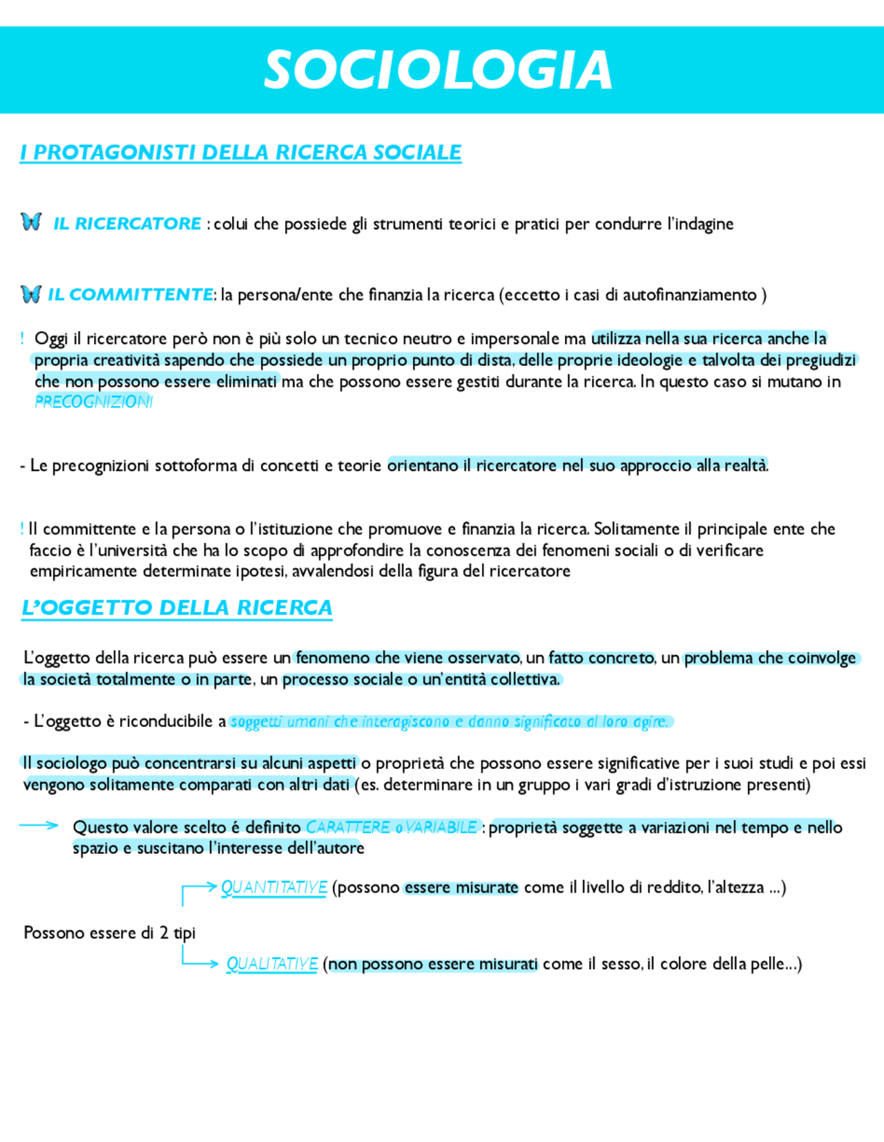 La Sociologia Scienze Umane Docsity