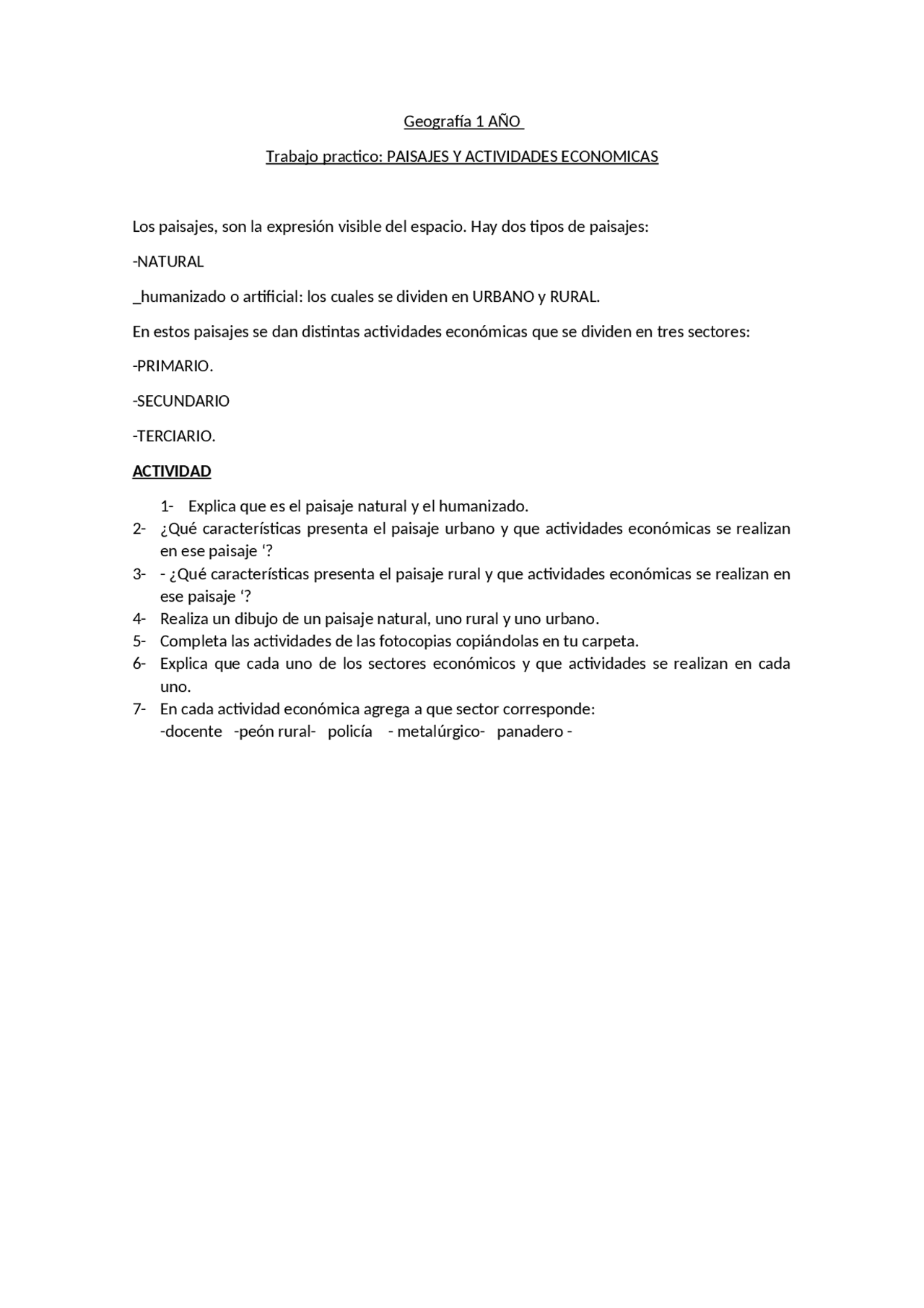 Geografia Primer Año Secundaria Apuntes De Geografía Docsity