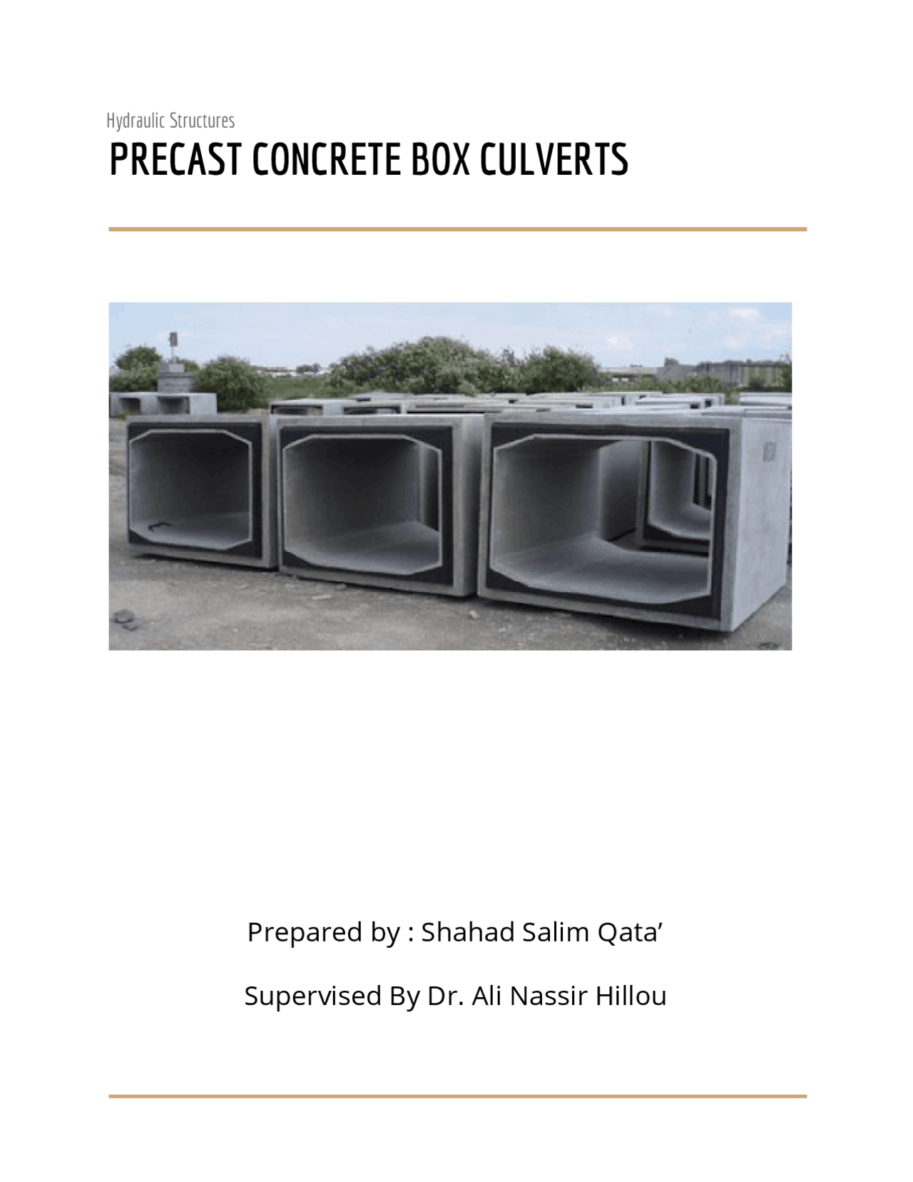 PRECAST CONCRETE BOX CULVERTS - Docsity