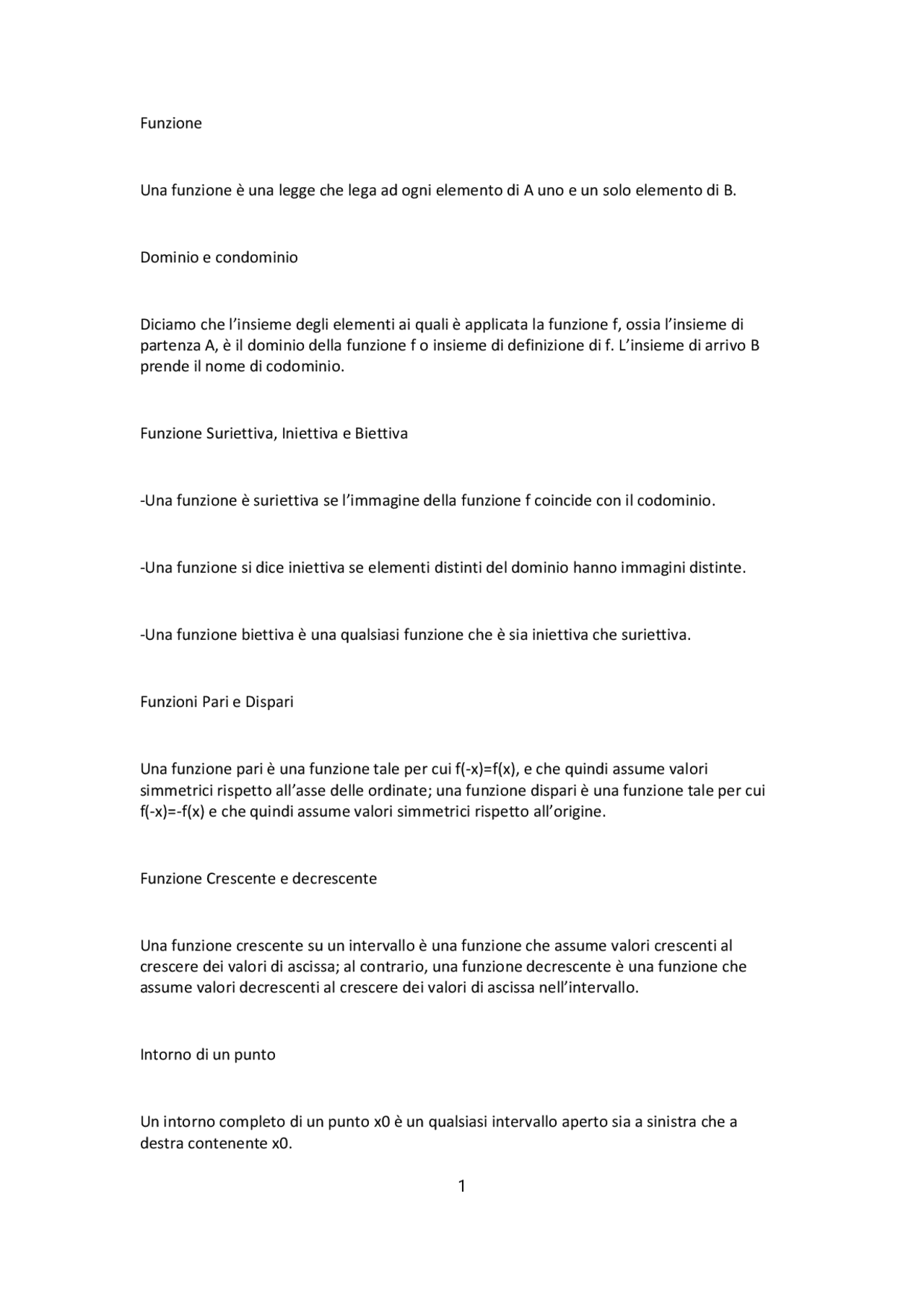 Matematica 5 Anno Scientifico Appunti Di Matematica Docsity
