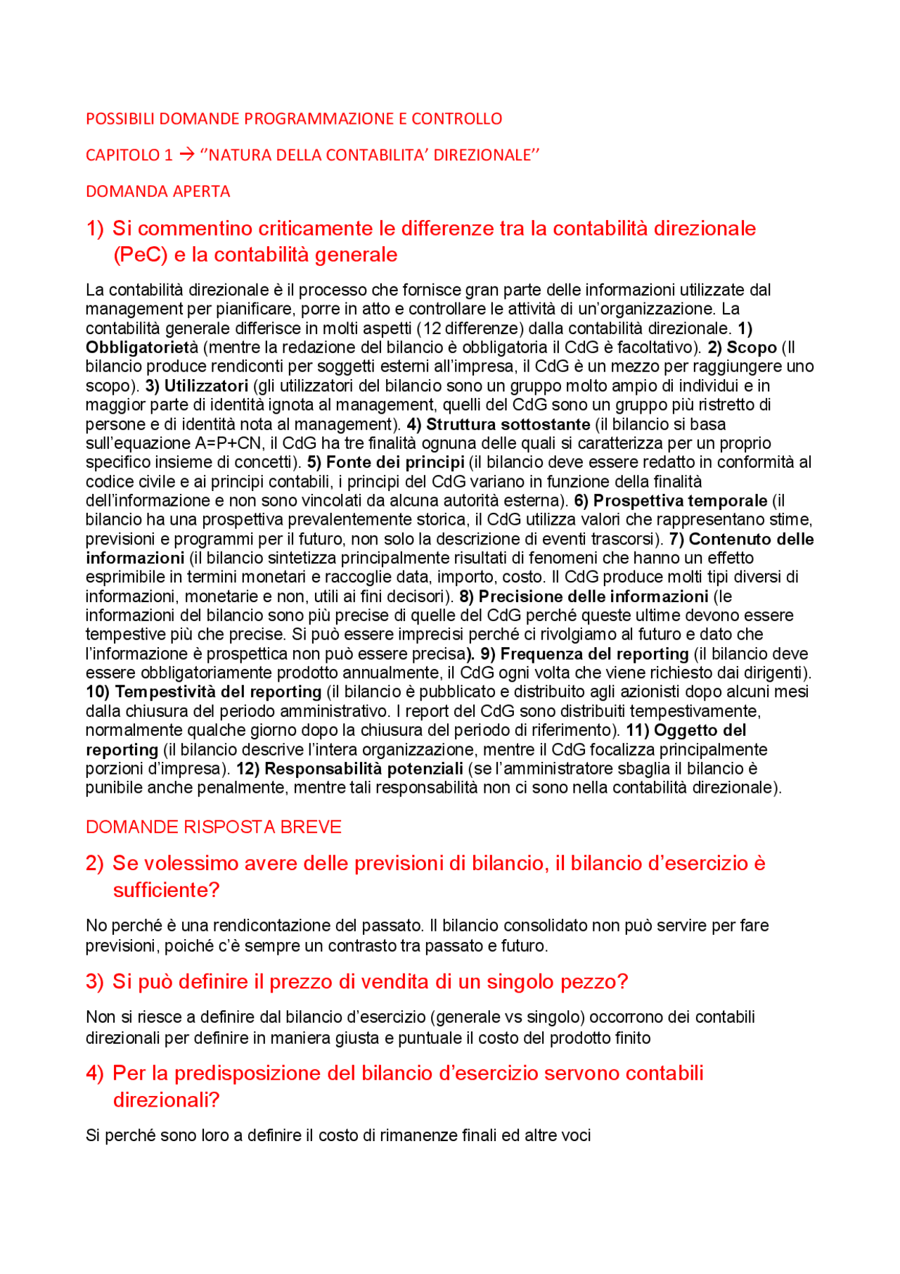 Programmazione E Controllo Docsity