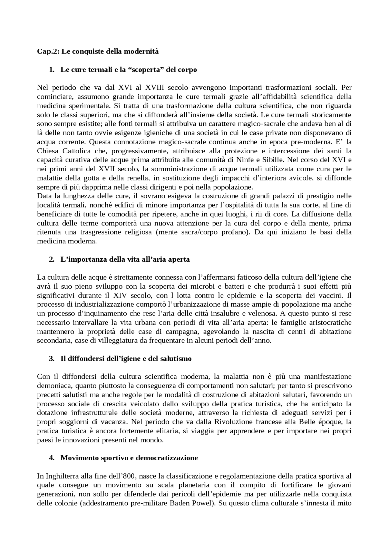 Riassunti Capitolo 2 Società Turistica Docsity