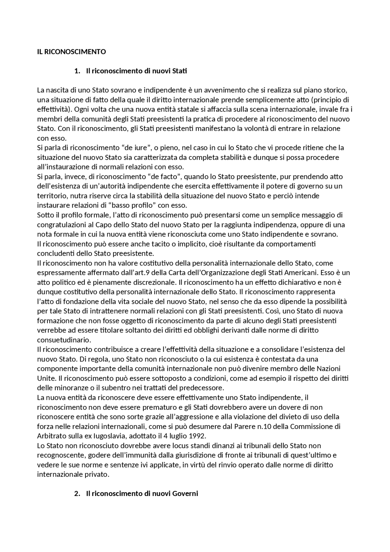 Cap 2 Tanzi Diritto Internazionale Docsity