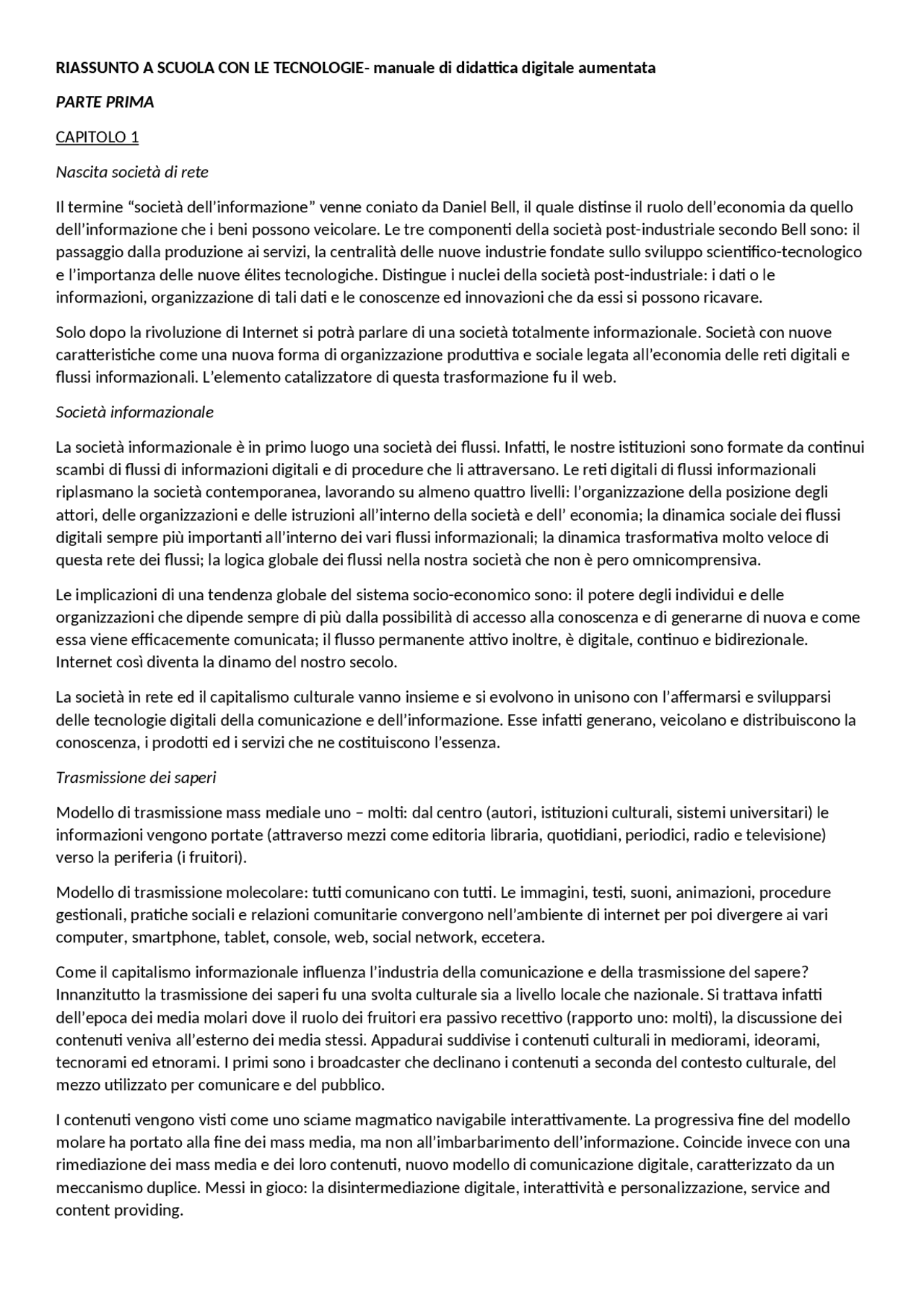 Riassunto A Scuola Con Le Tecnologie Manuale Di Didattica Digitale