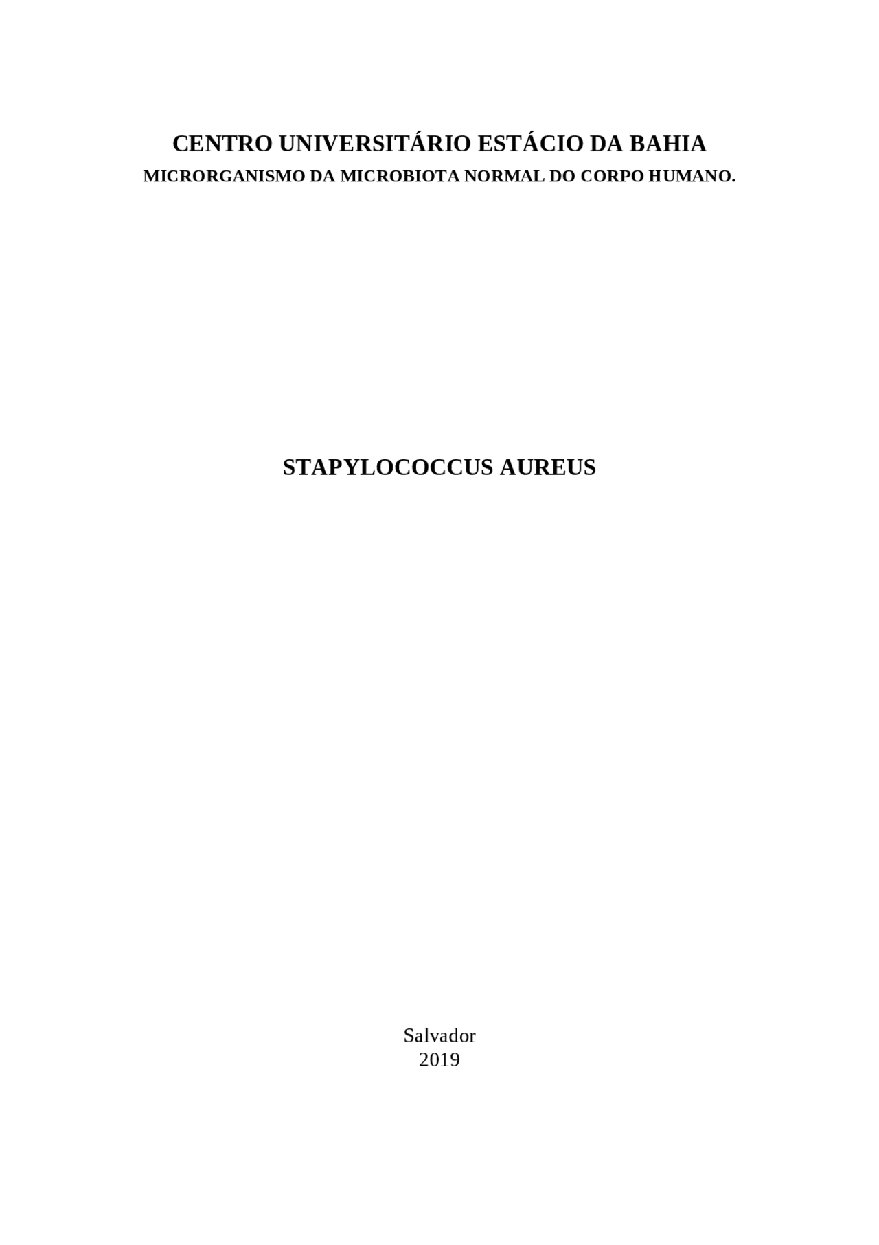 Microbiologia Stapylococcus Aureus Docsity