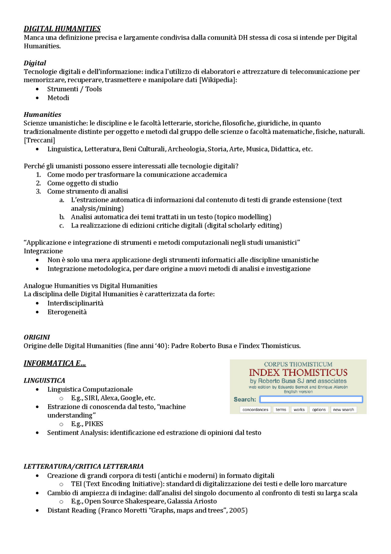 Appunti Completi Introduzione Allinformatica Umanistica Docsity