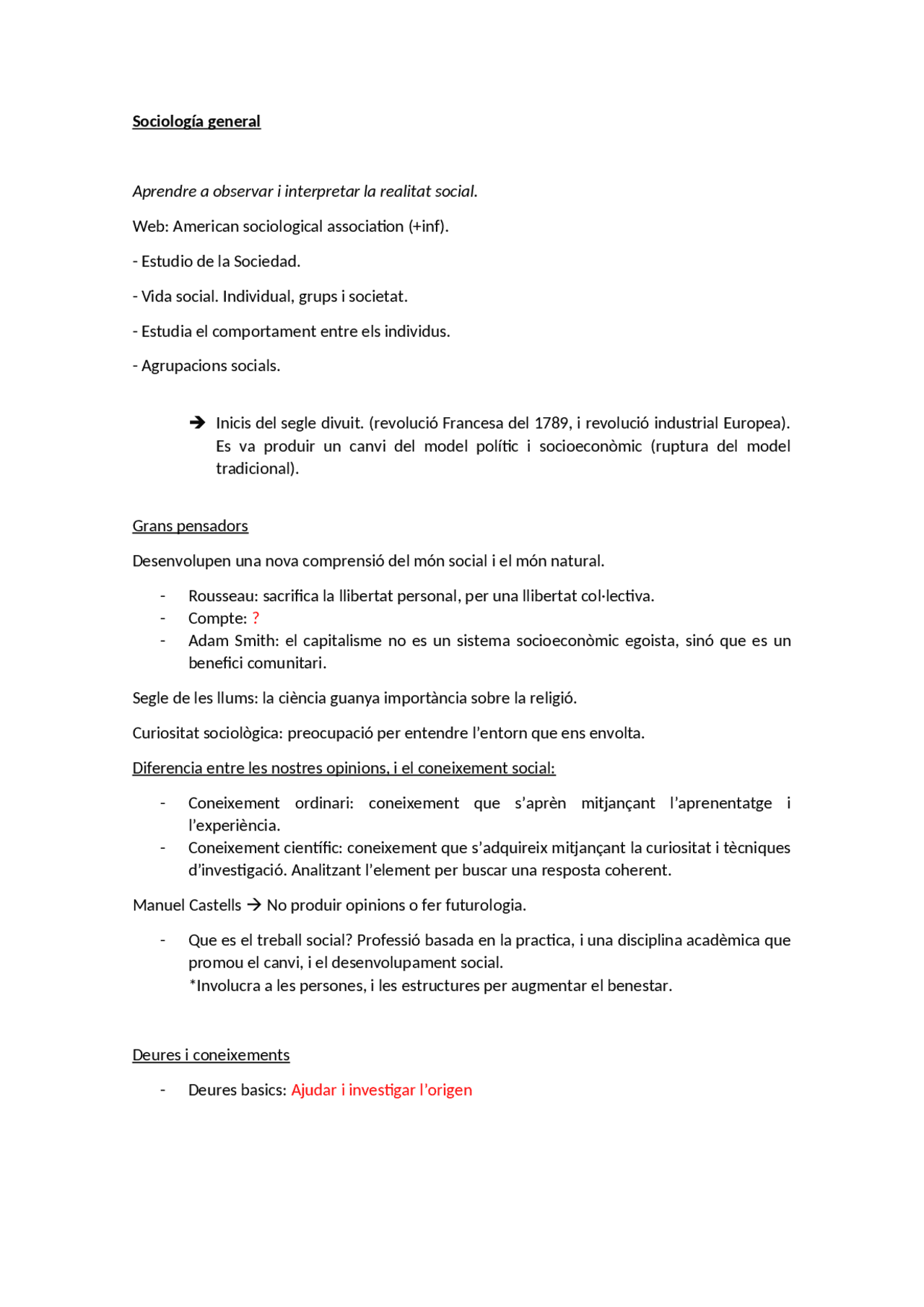 Apunts Examen 1 Sociologia Treball Social Docsity