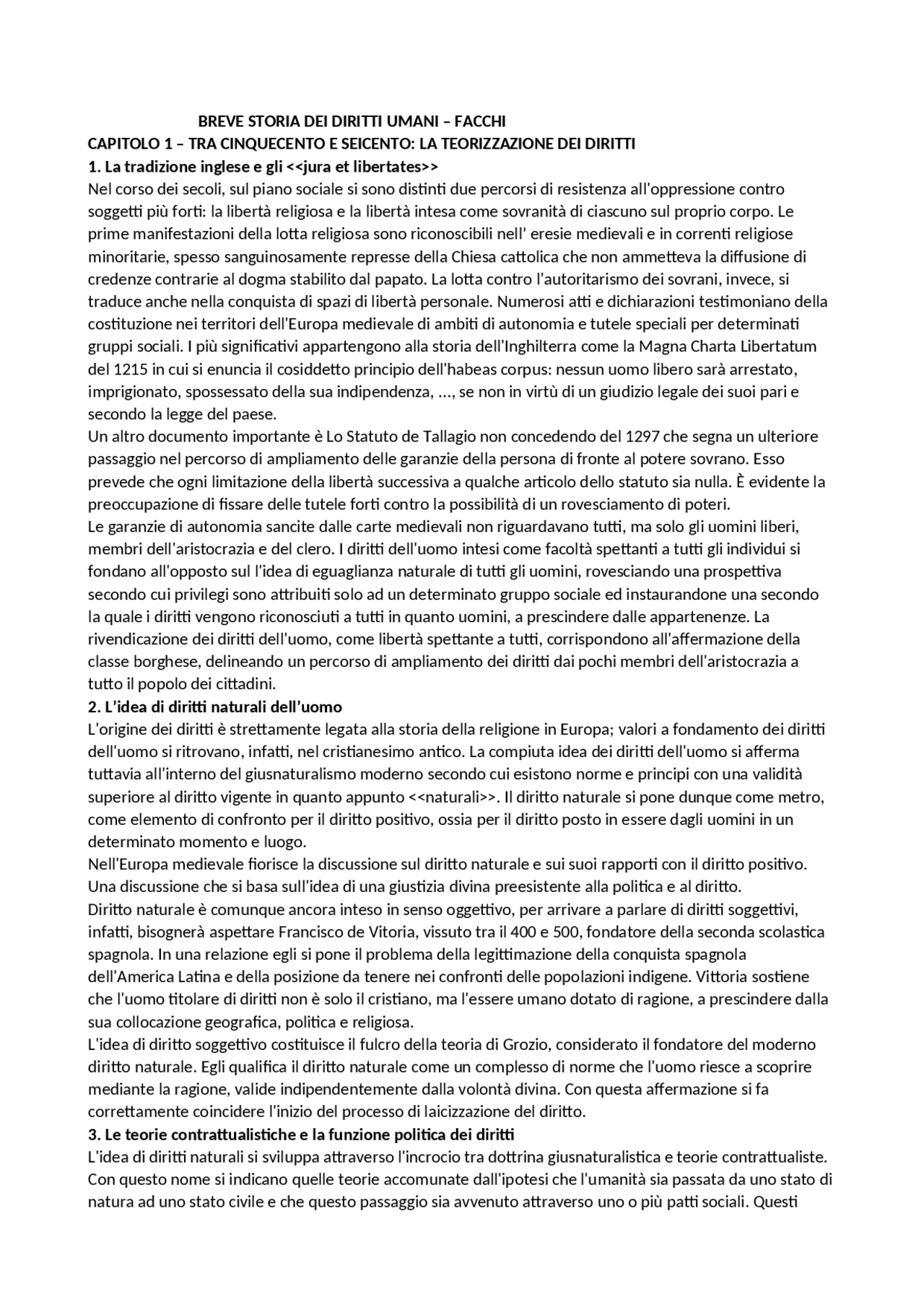 Breve Storia Dei Diritti Umani Docsity