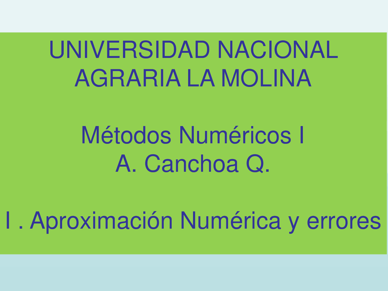 Metodos Numericos Para Resolver Notes De Méthodes Numériques En