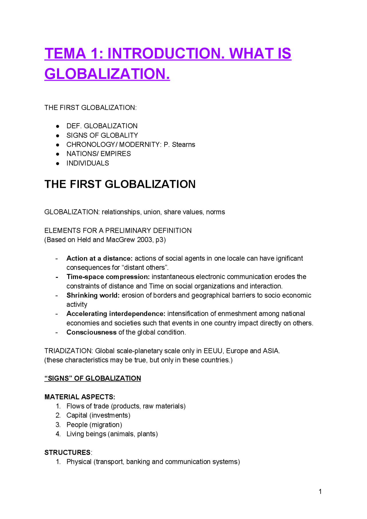 The first globalization 120. tema 1. - Docsity