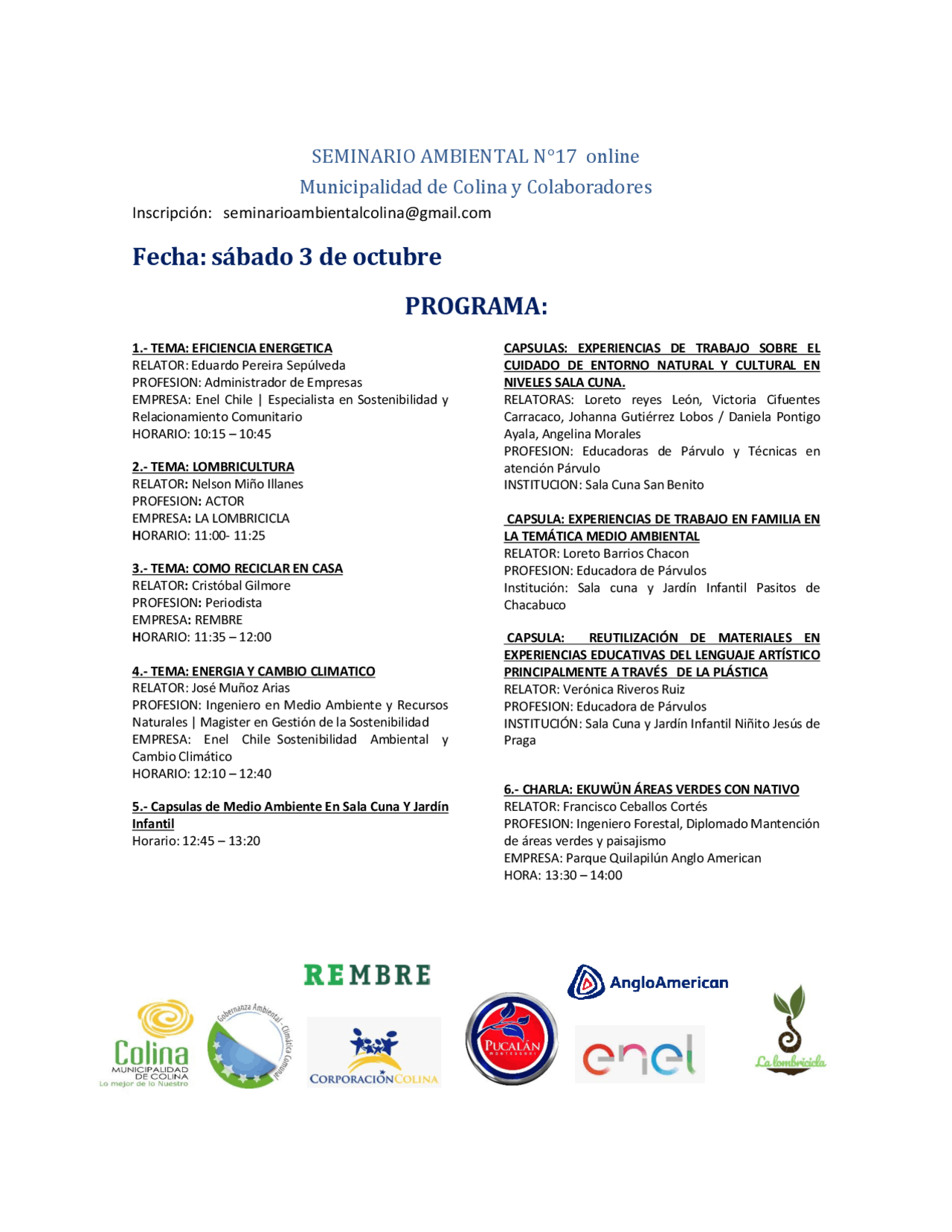 Seminario de medio ambiente - Docsity