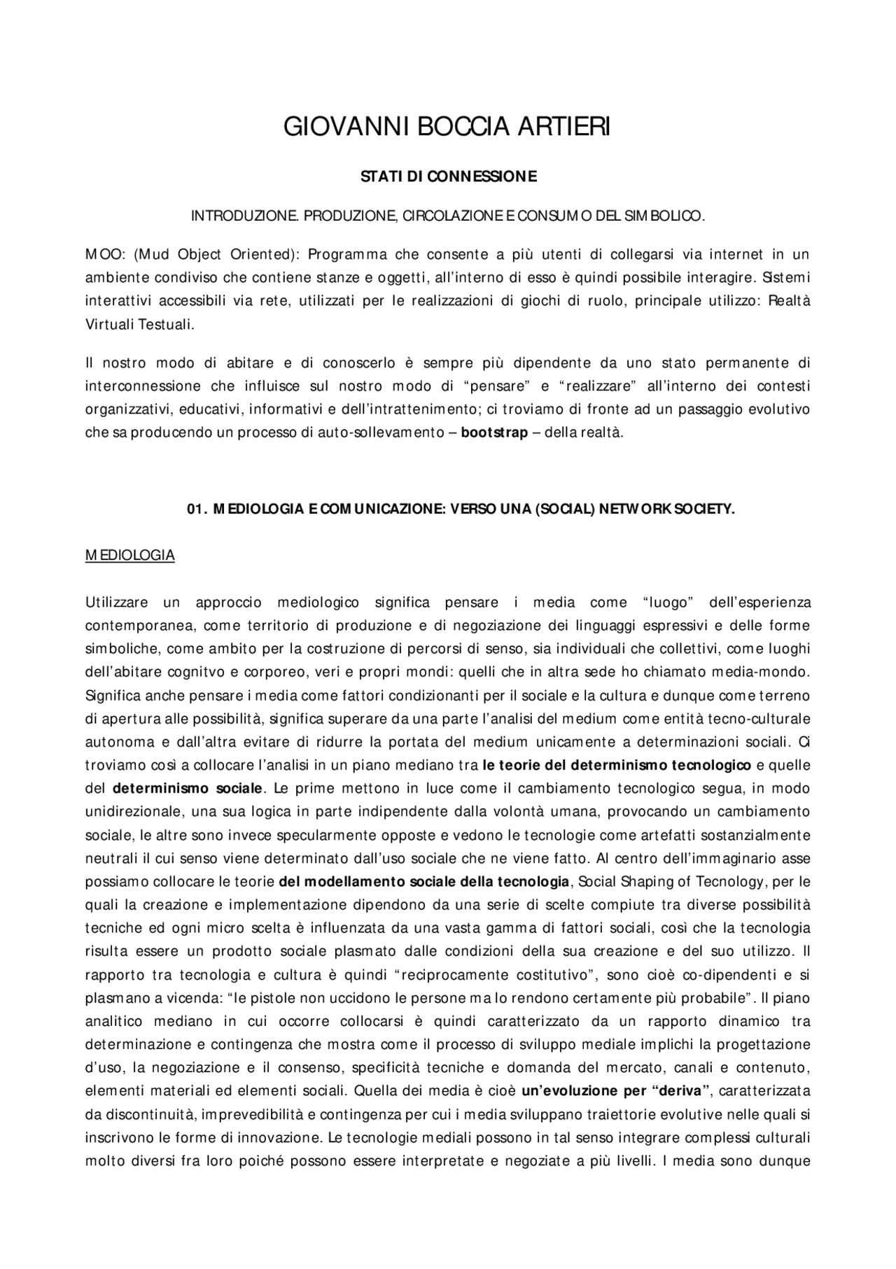 Riassunto Stati Di Connessione Docsity