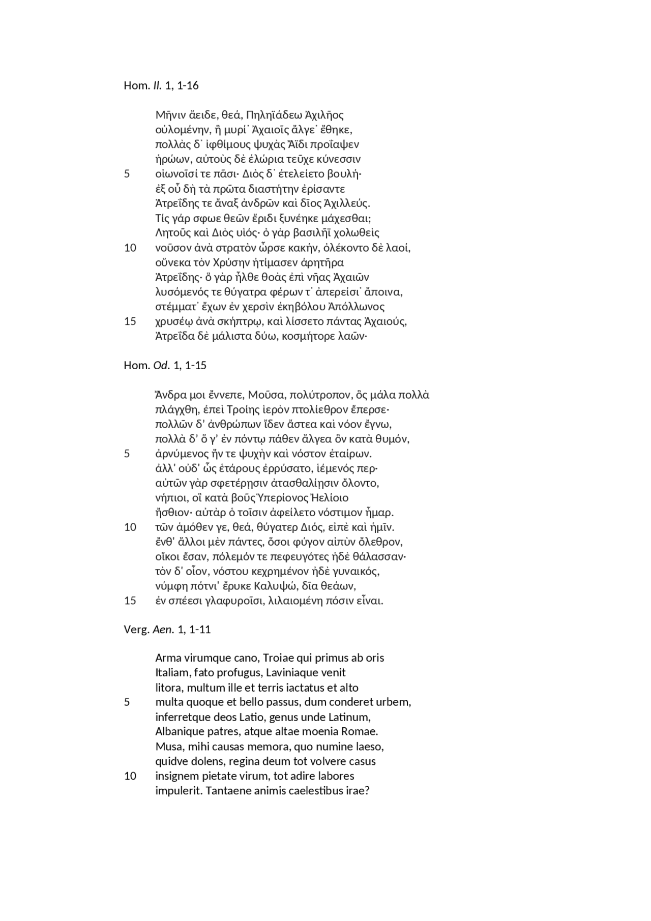 I Proemi Iliade Odissea Ed Eneide Docsity