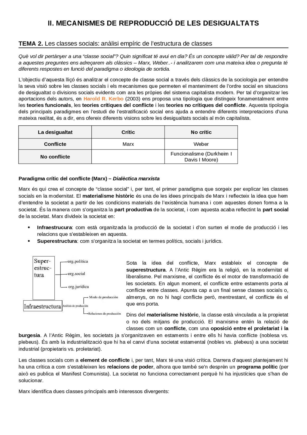 Tema 2 Classes Socials Docsity