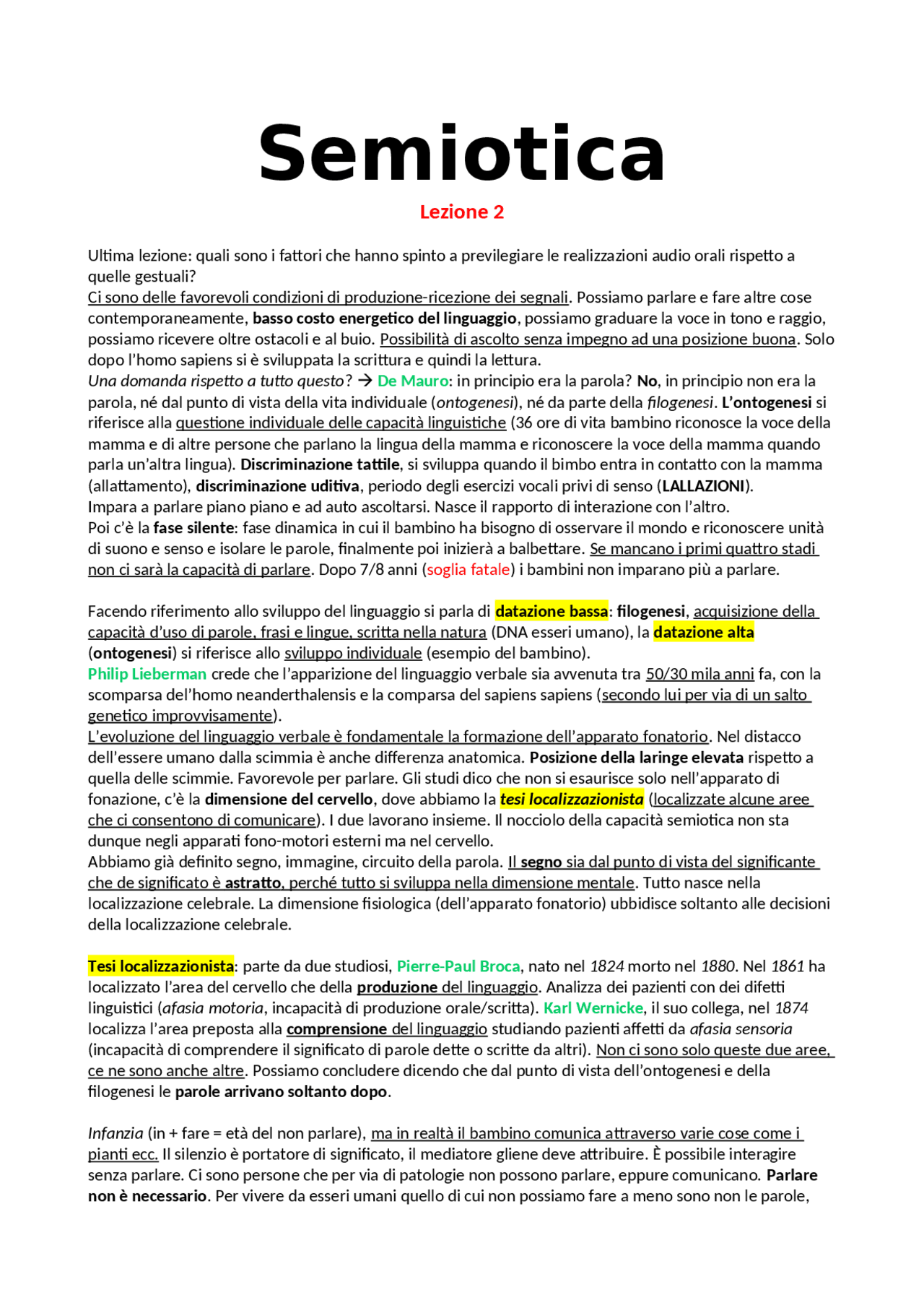 Lezioni Di Semiotica Docsity