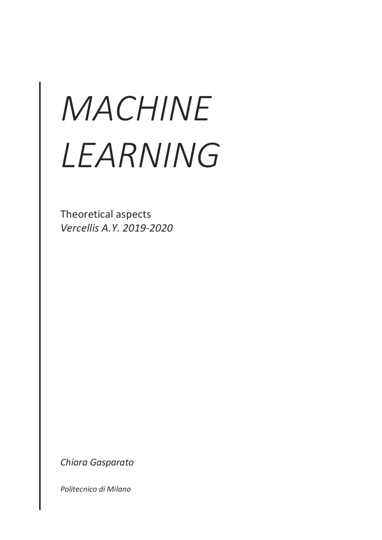 Appunti Di Machine Learning Docsity