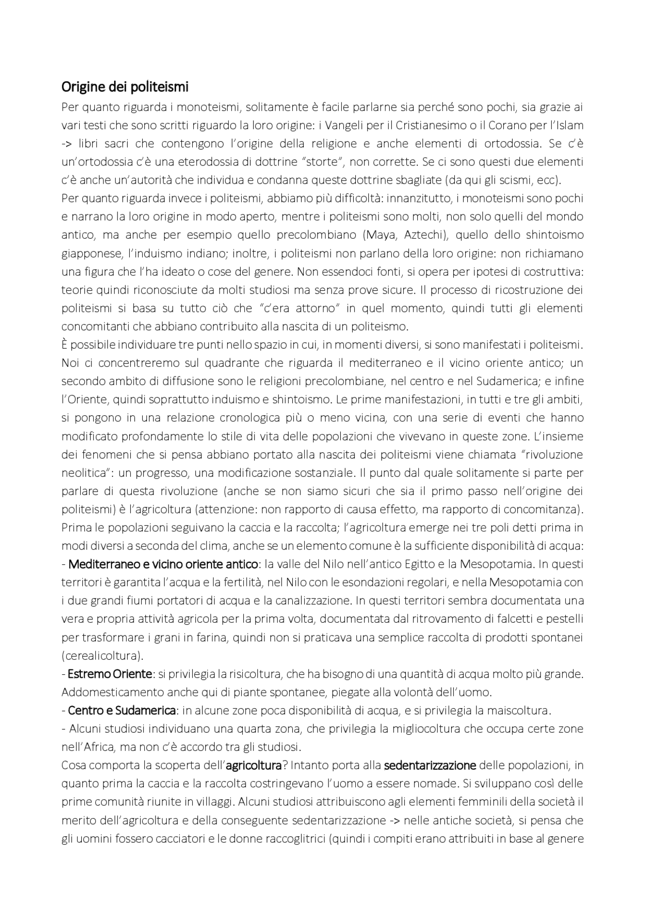 Appunti Religioni Del Mondo Classico Docsity