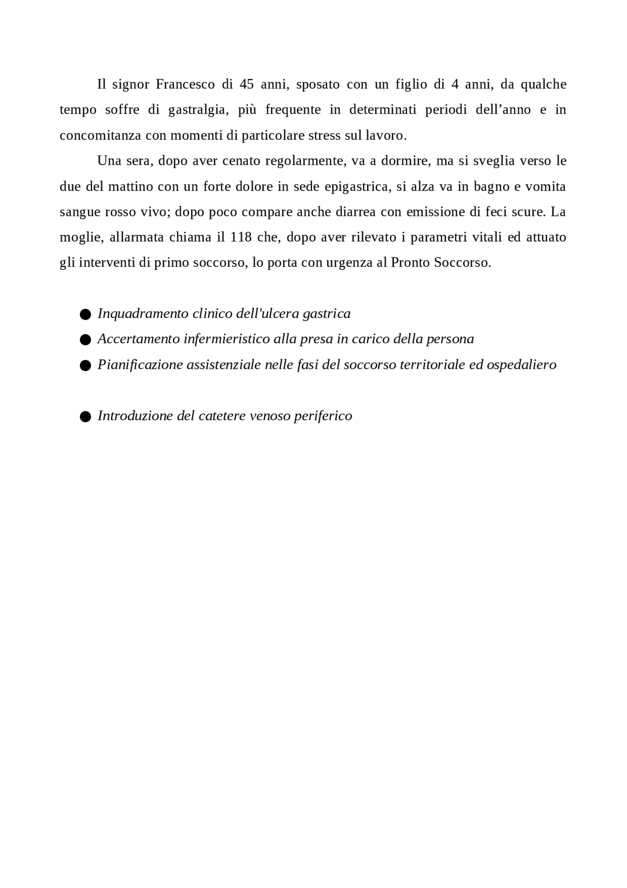 Casi Clinici Infermieristici Appunti Di Infermieristica Docsity