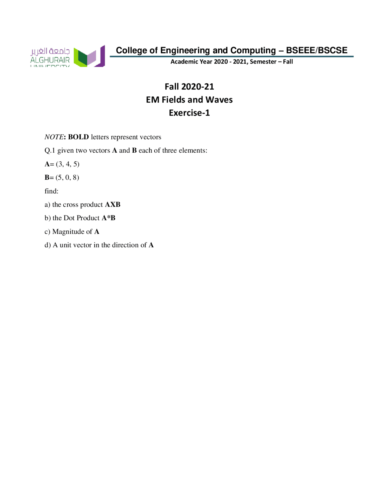 Tutorial Vectors Coordinate Systems Docsity