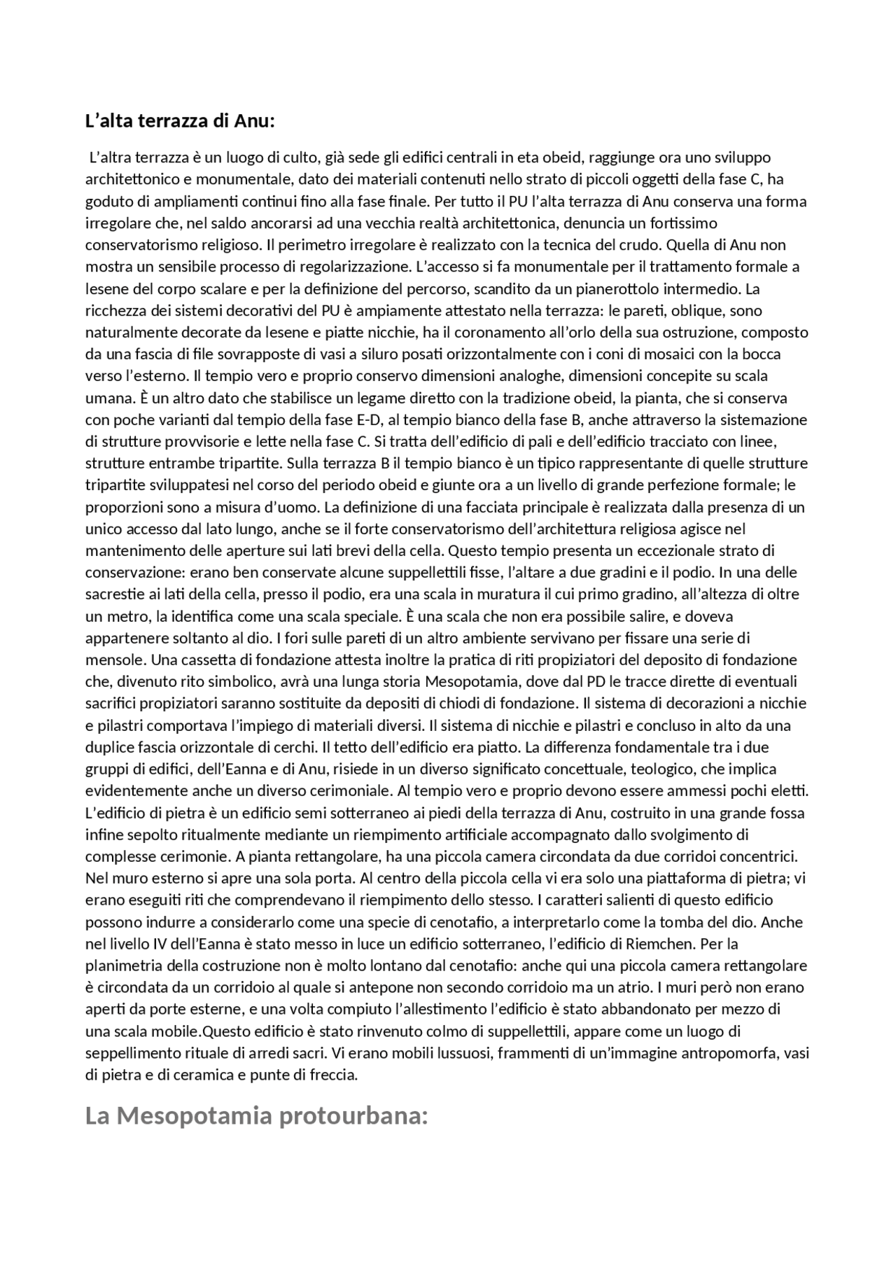 Riassunti Di Archeologia Dellantico Oriente Docsity