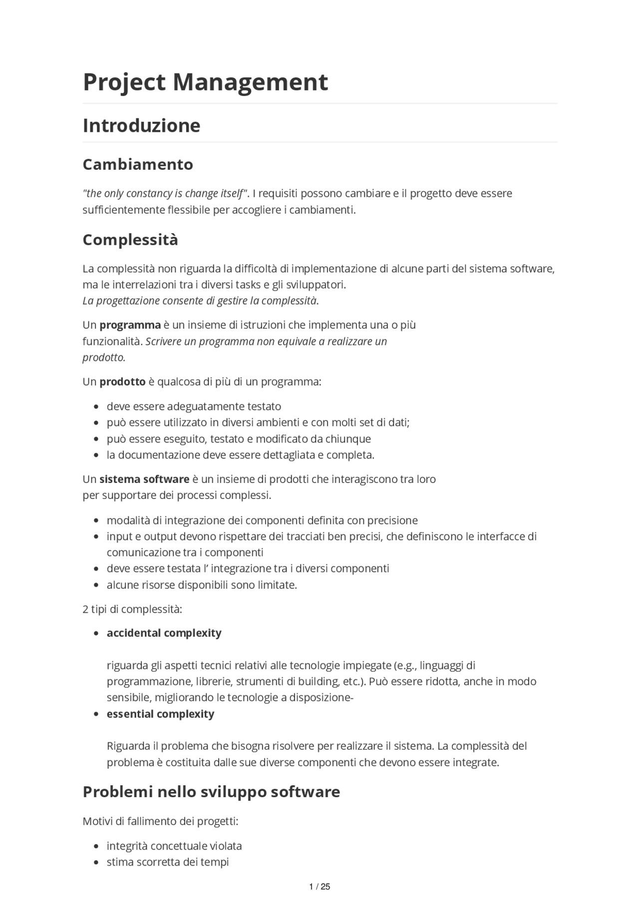 Project Management Appunti E Riassunti Slide Docsity