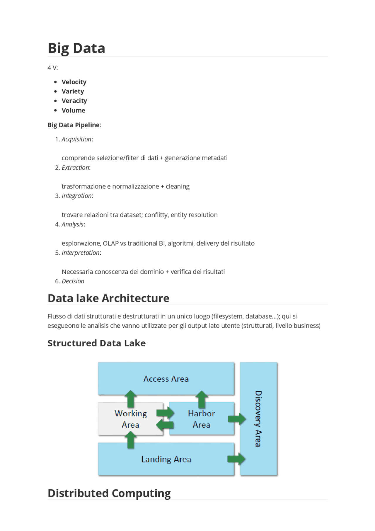 Big Data Appunti E Riassunti Slide Docsity
