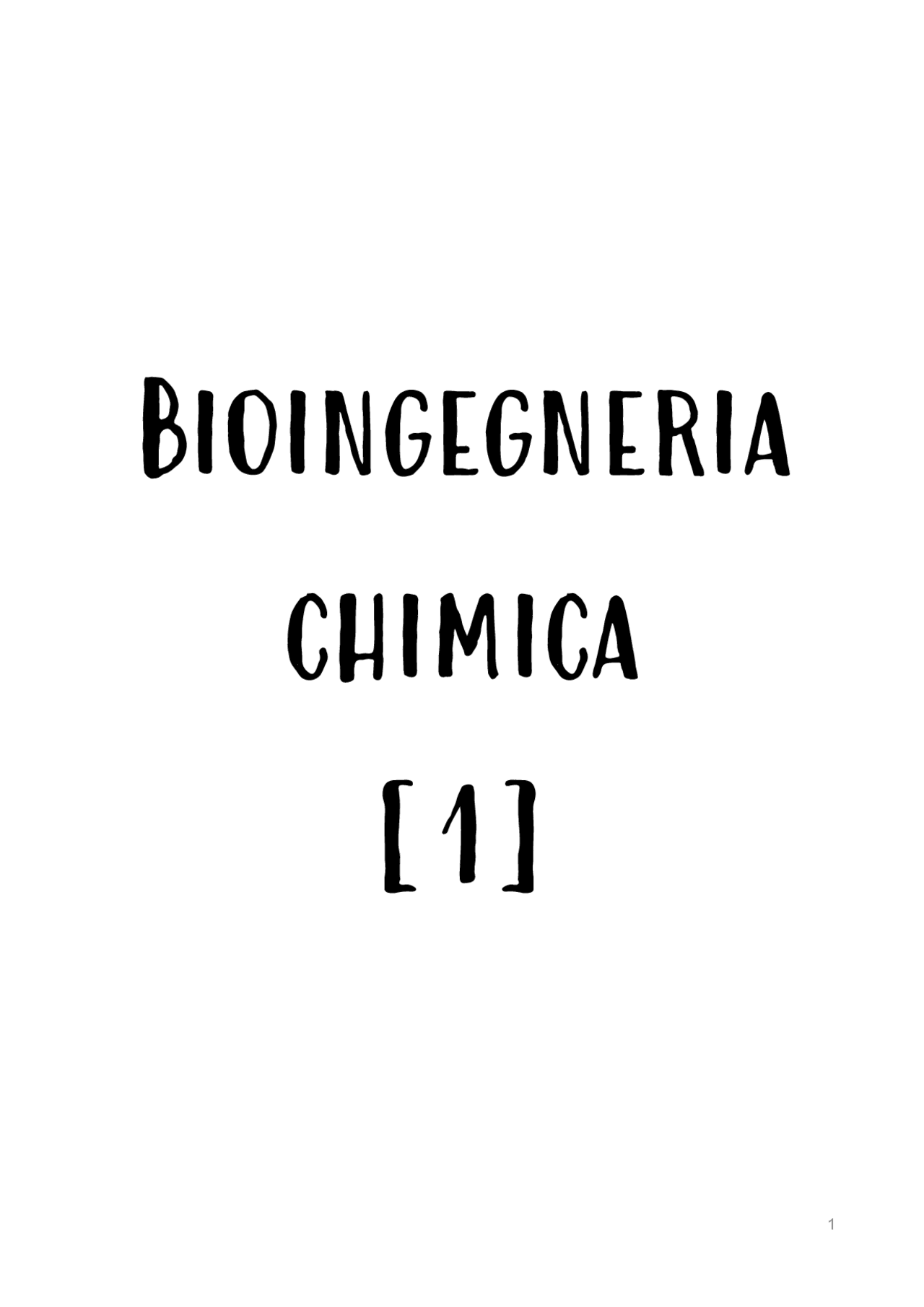 Appunti Di Bioingegneria Chimica 1 Di 2 Docsity