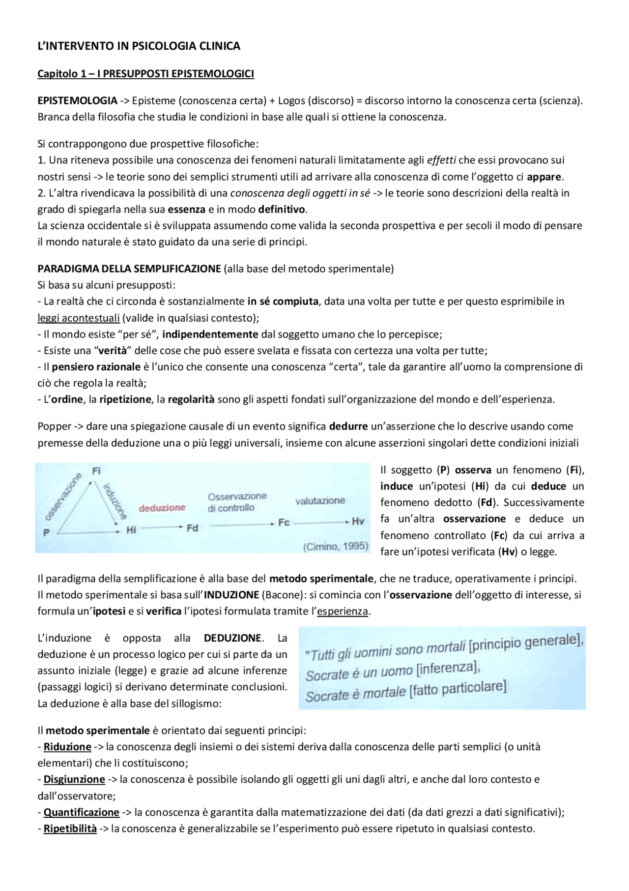 Intervento In Psicologia Clinica Docsity