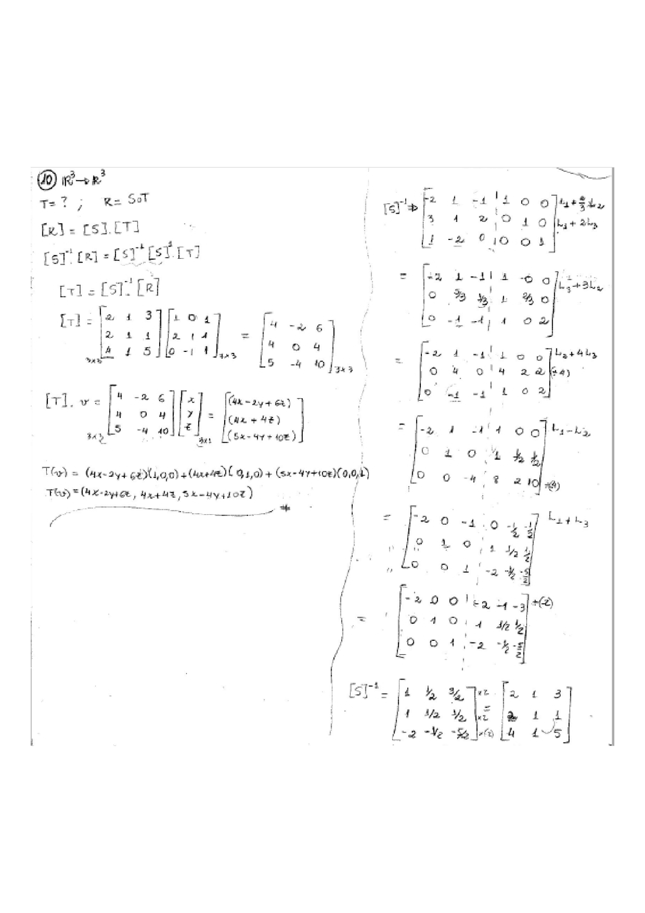 Exercícios Álgebra Linear Docsity