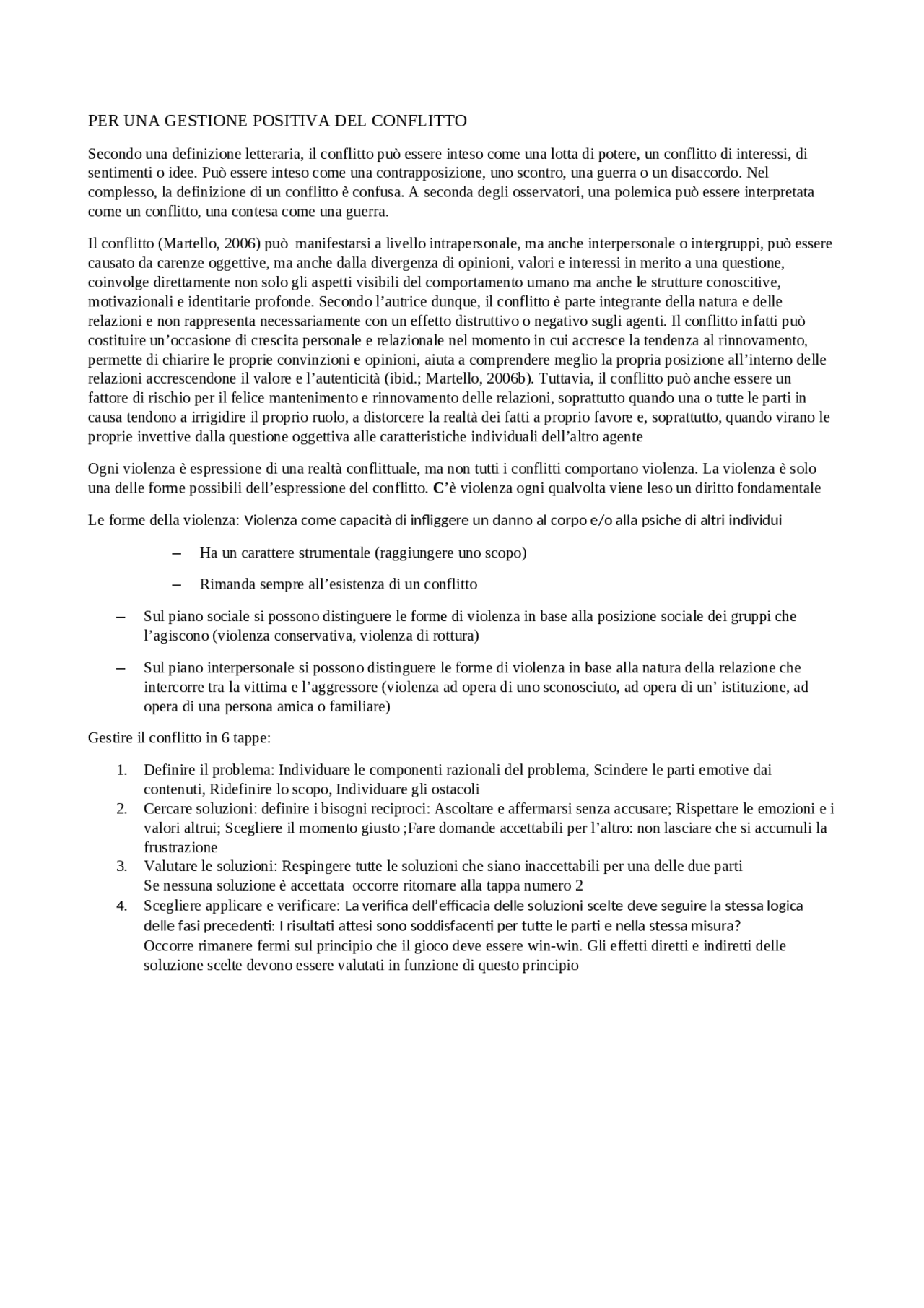 Gestione Del Conflitto Docsity