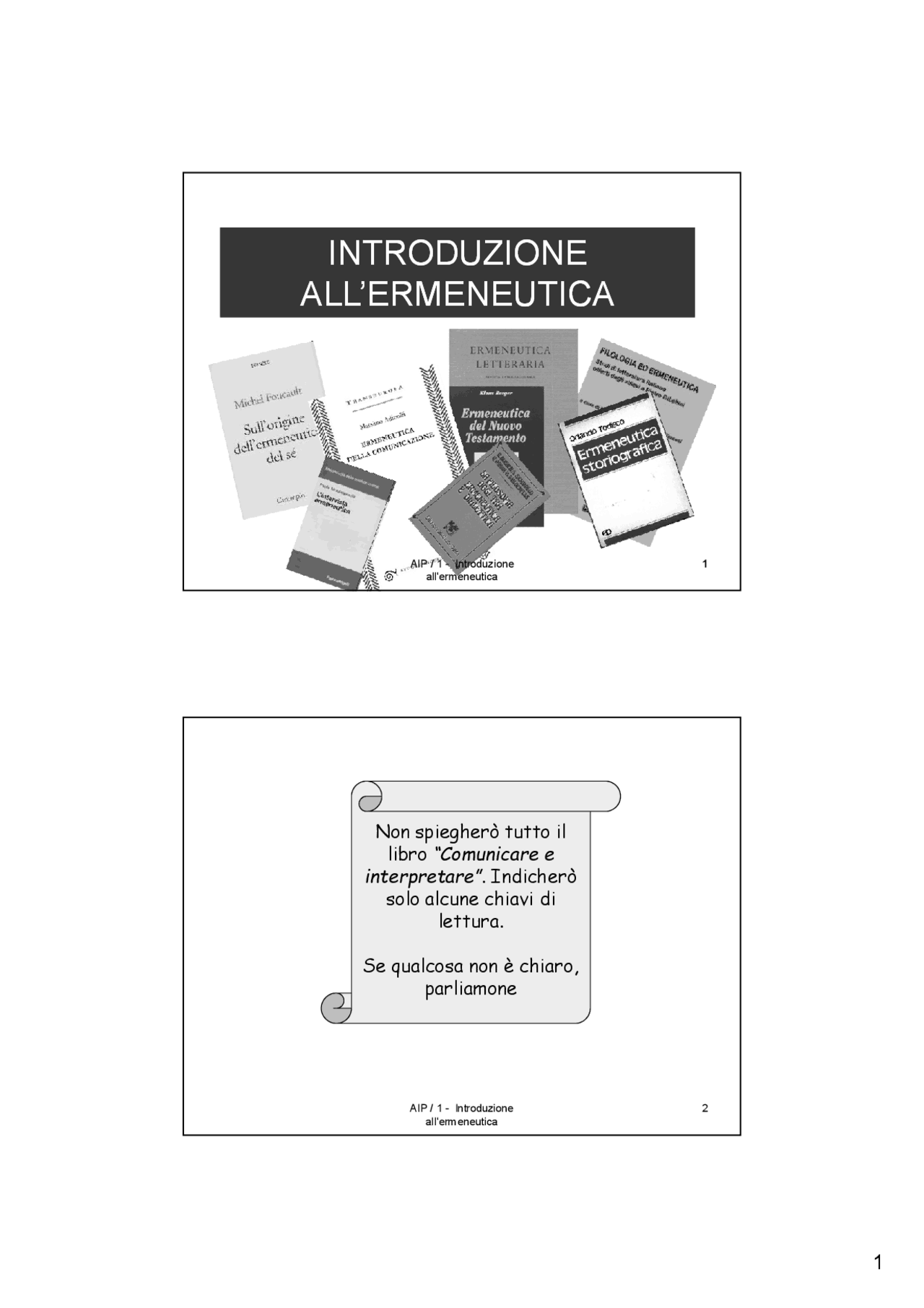 Slide 1 Introduzione Docsity