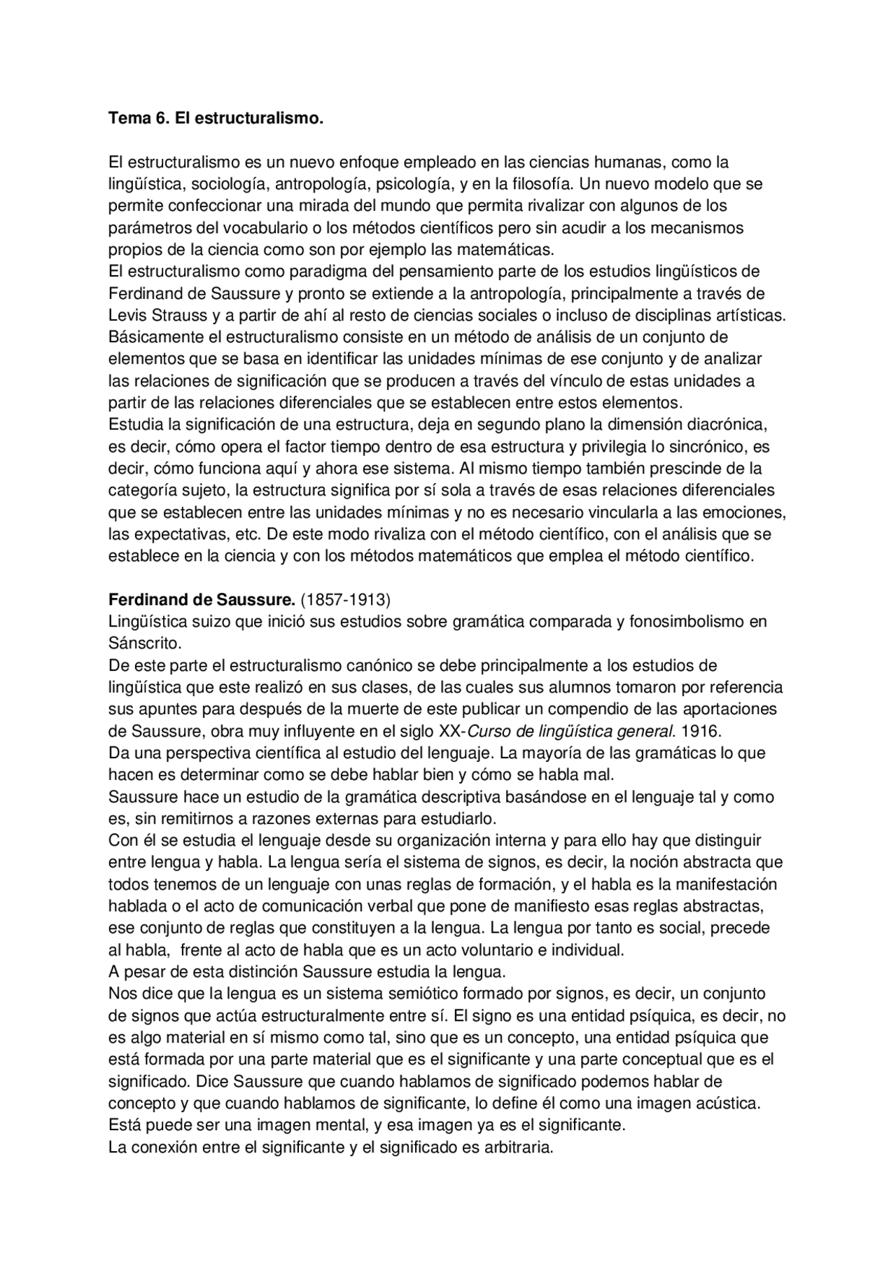 Estructuralismo Introducción A La Filosofía Docsity