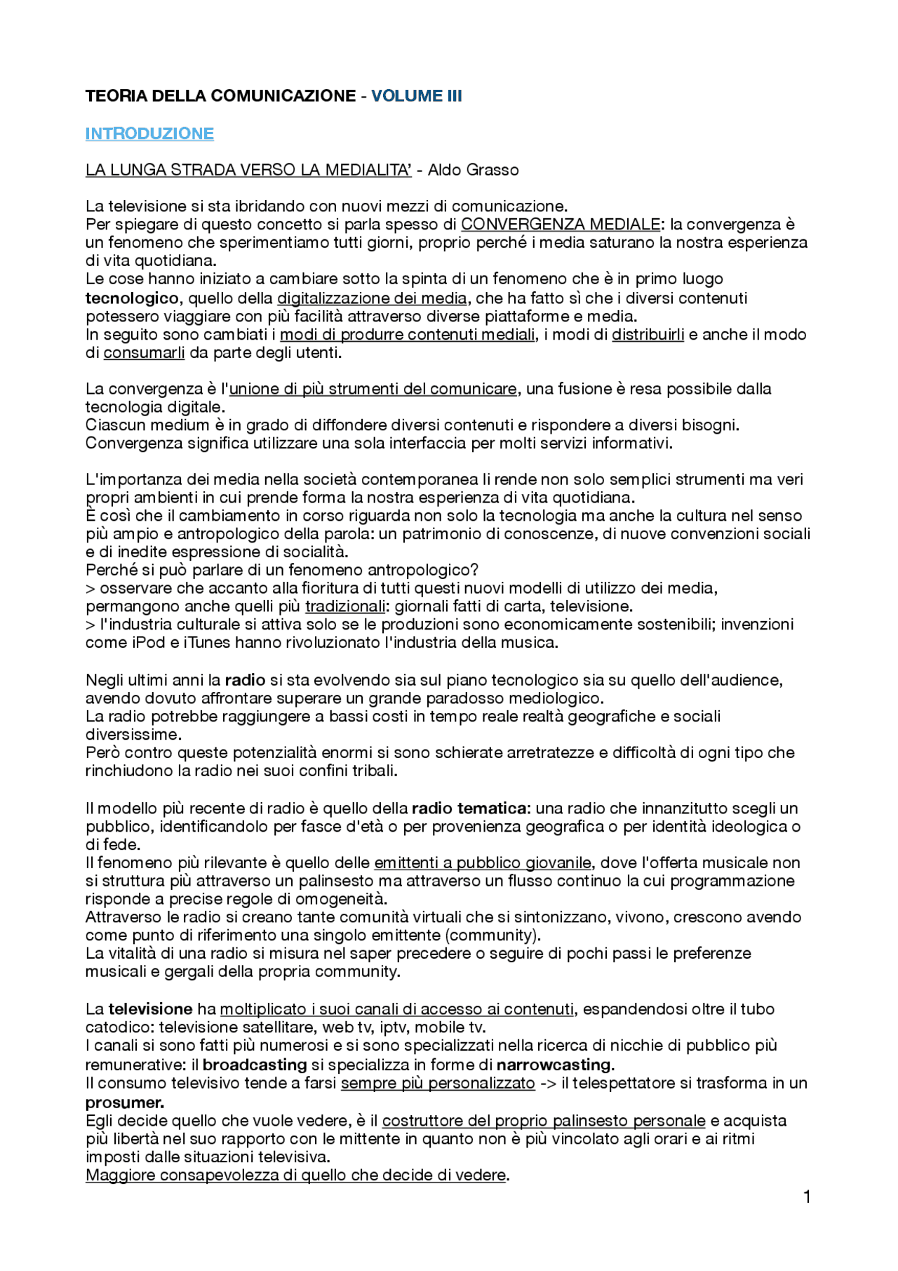 Teoria Della Comunicazione Docsity
