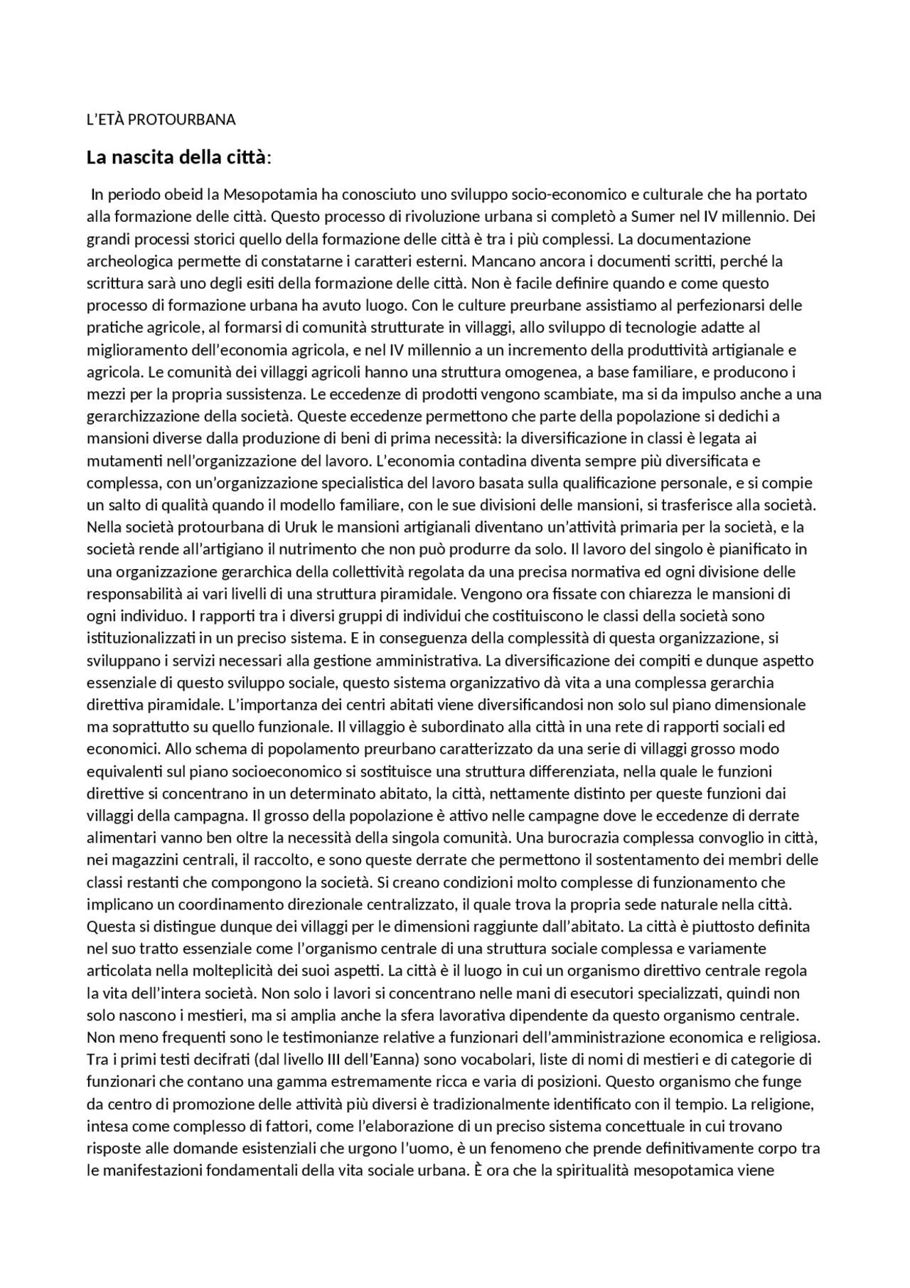 Mesopotamia Dellantico Oriente Appunti Di Archeologia Docsity