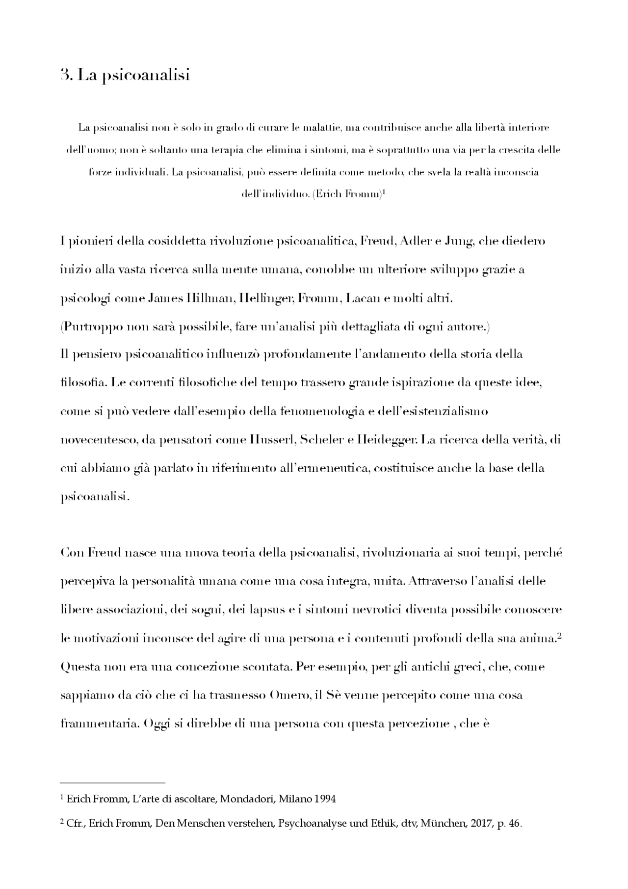 Psicoanalisi Ed Ermeneutica Docsity