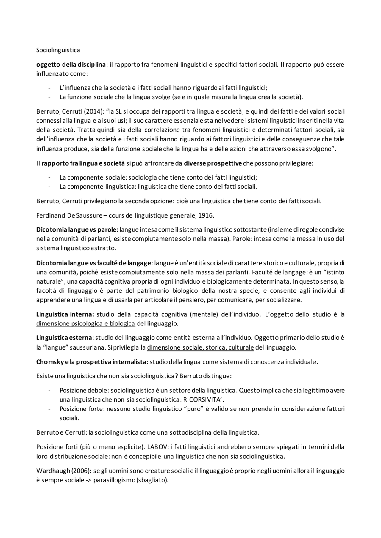 Appunti Corso Di Sociolinguistica Giuliano Bocci Docsity