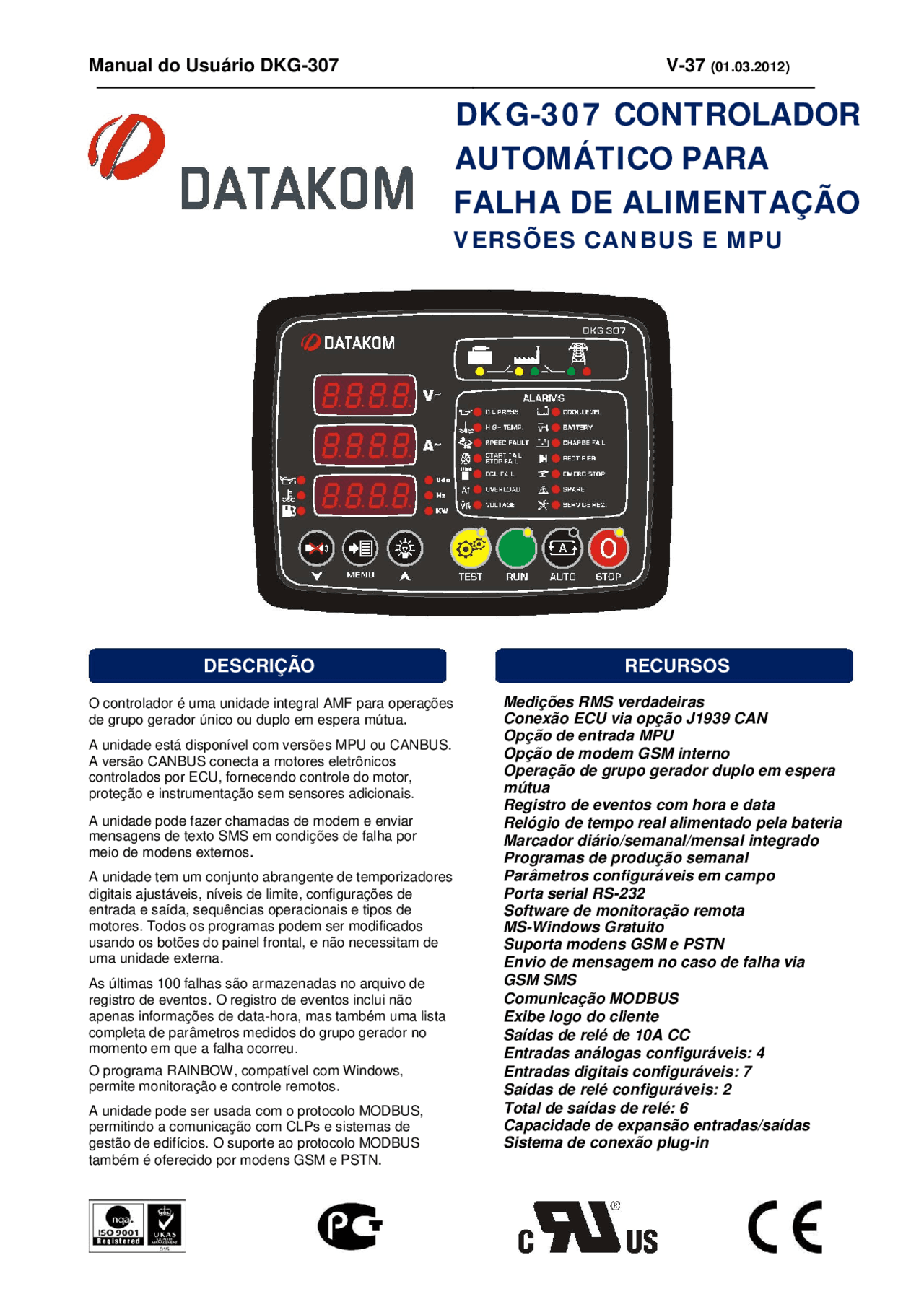 Modulo controladora D300 - Docsity