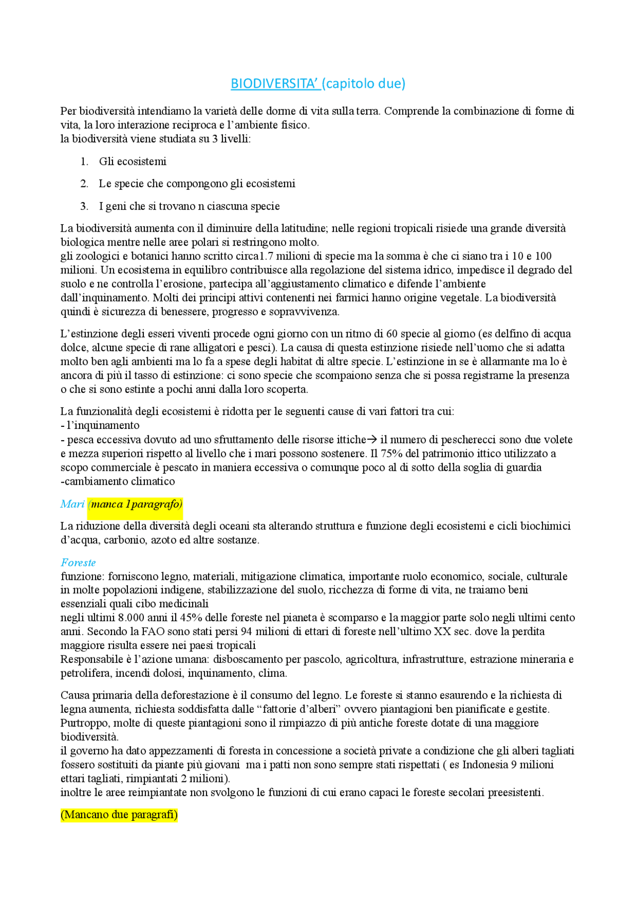 Uomo E Natura Mario Tozzi Docsity
