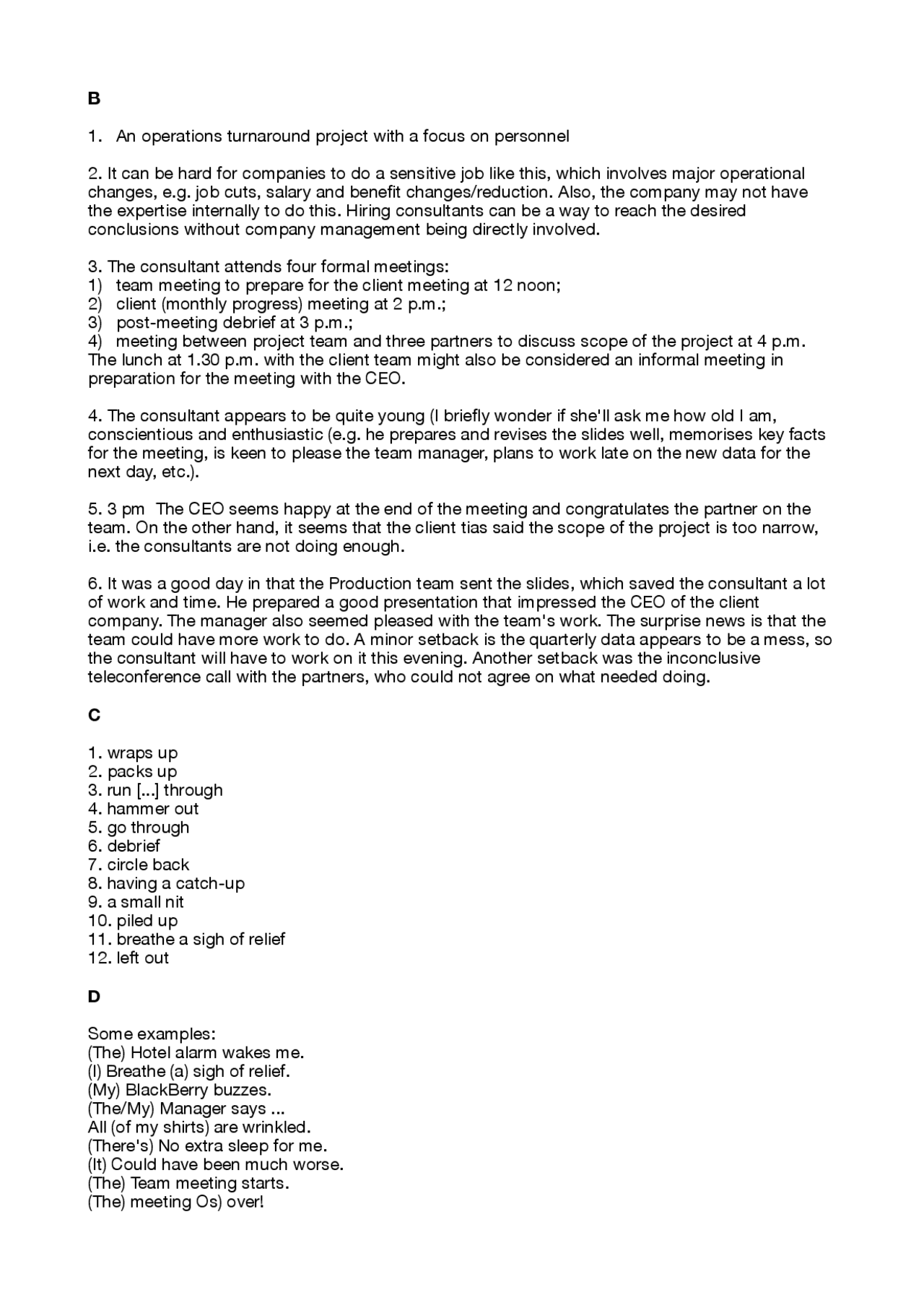 Market leader unit 8 | Esercizi di Lingua Inglese - Docsity