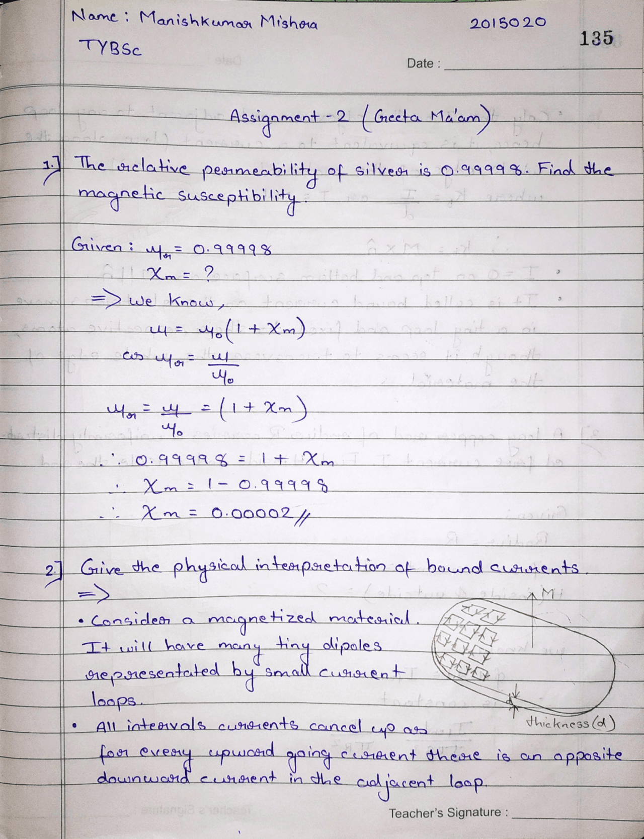 Electrodynamics Assignment Docsity