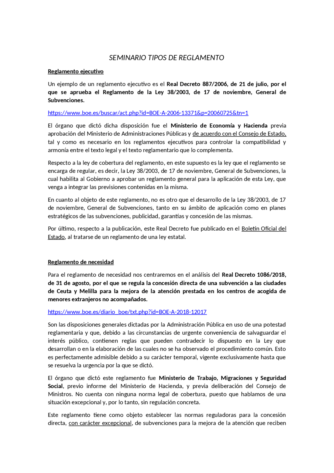 Tipos de Reglamentos: Reglamentos Ejecutivos, de Necesidad, Organizativos y Ordenanzas ...