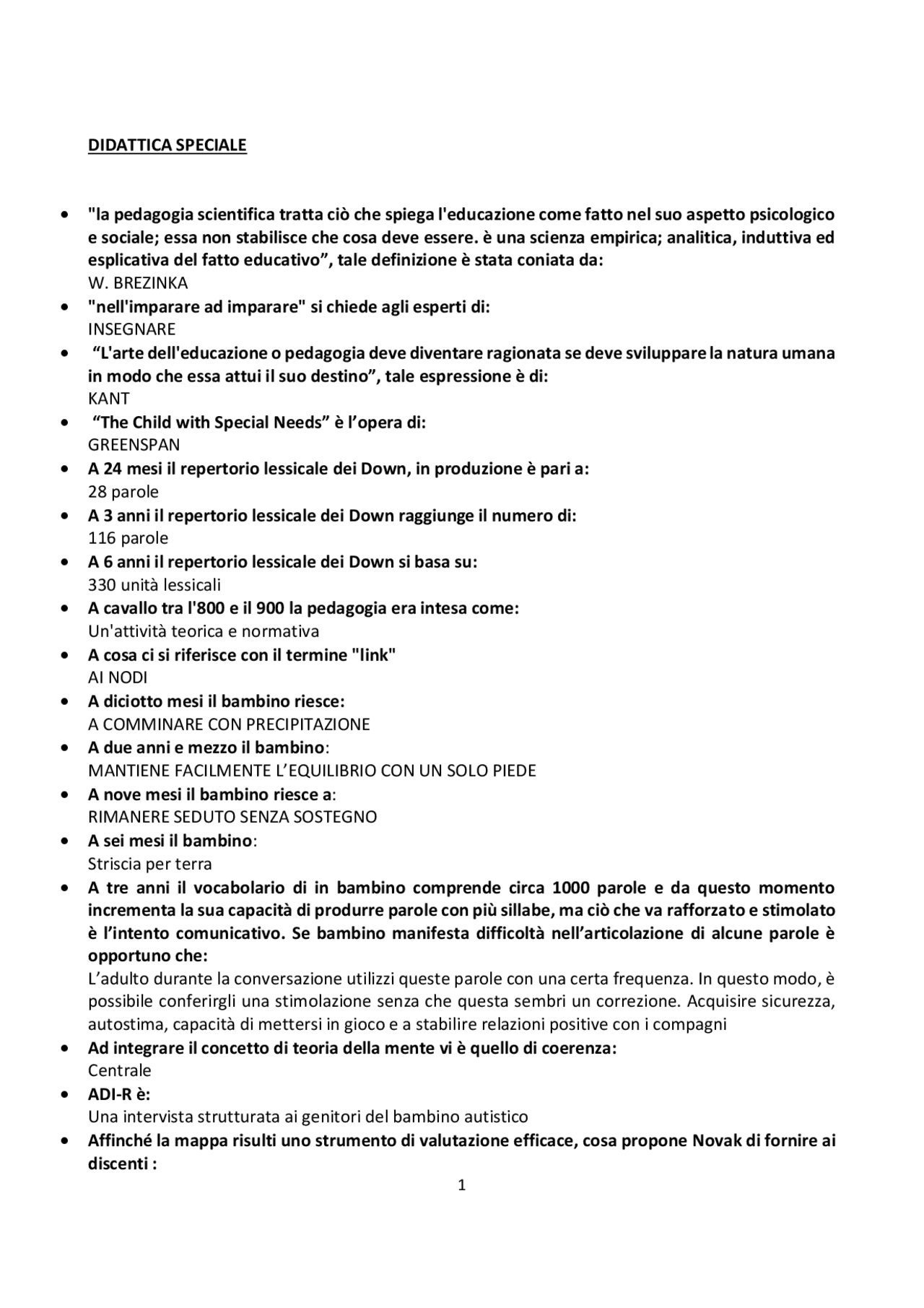 Didattica Speciale Pegaso Magistrale Docsity